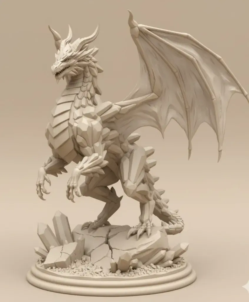 3D Printer Files | 3MF File | Crystal Dragon (Dragão de Cristal ...