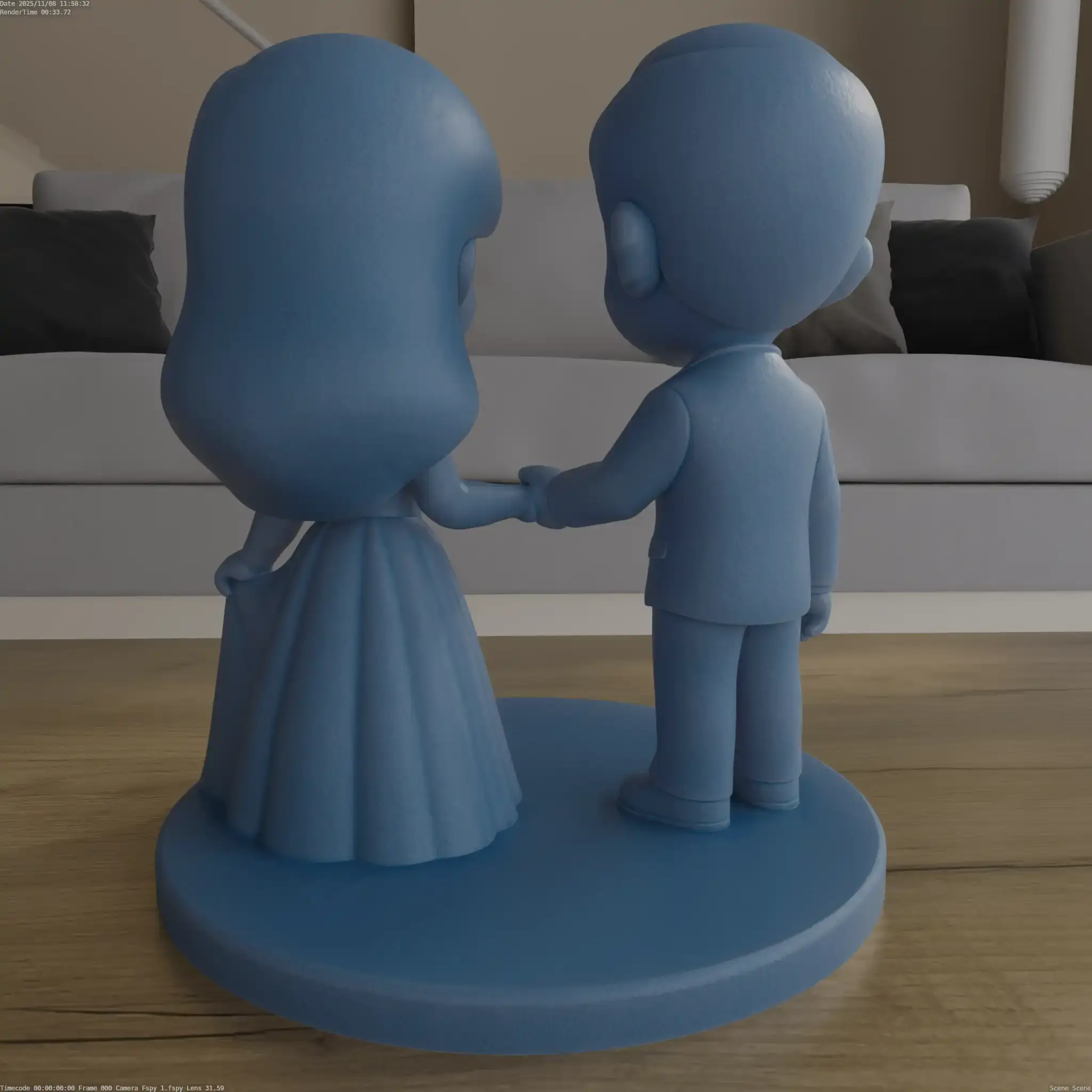 Other STL Download - Cute Wedding Couple STL 3D Modelby HIve