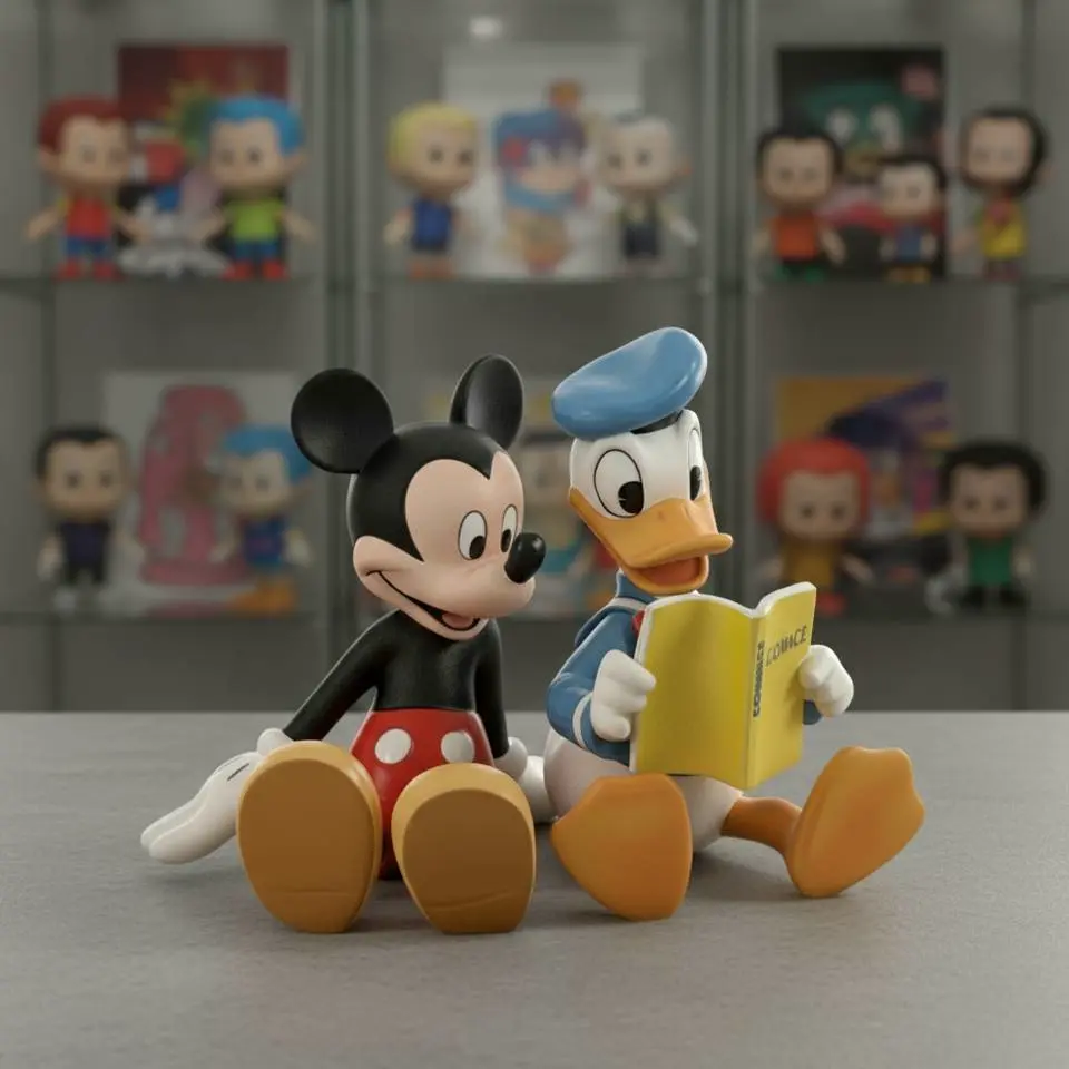 Other STL Download - Donald And Mickey Comic Book - Disney - 3D print ...
