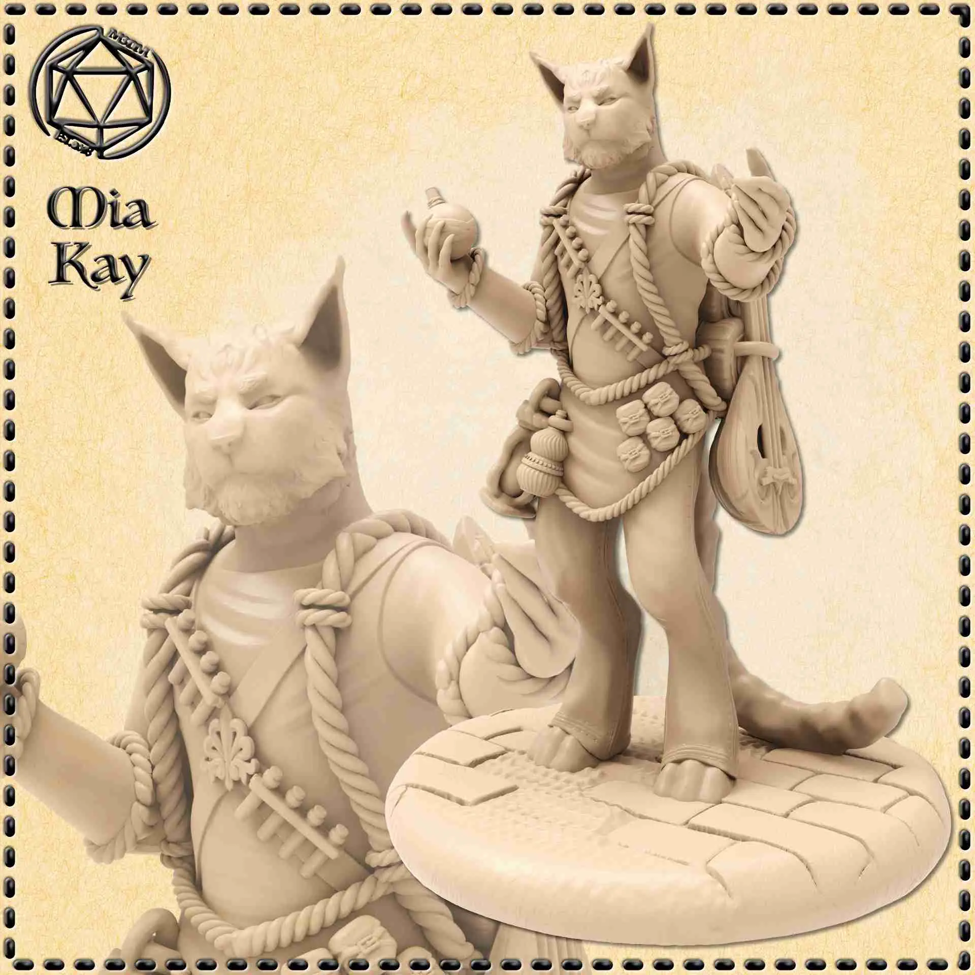 Characters & Creatures STL Download - Catfolk Merchantby M3DM