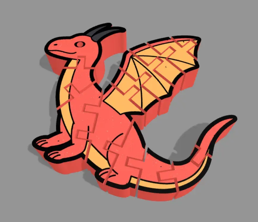 3D Printer Files | 3MF File | Snappy Dragon - AMS version | Creality Cloud