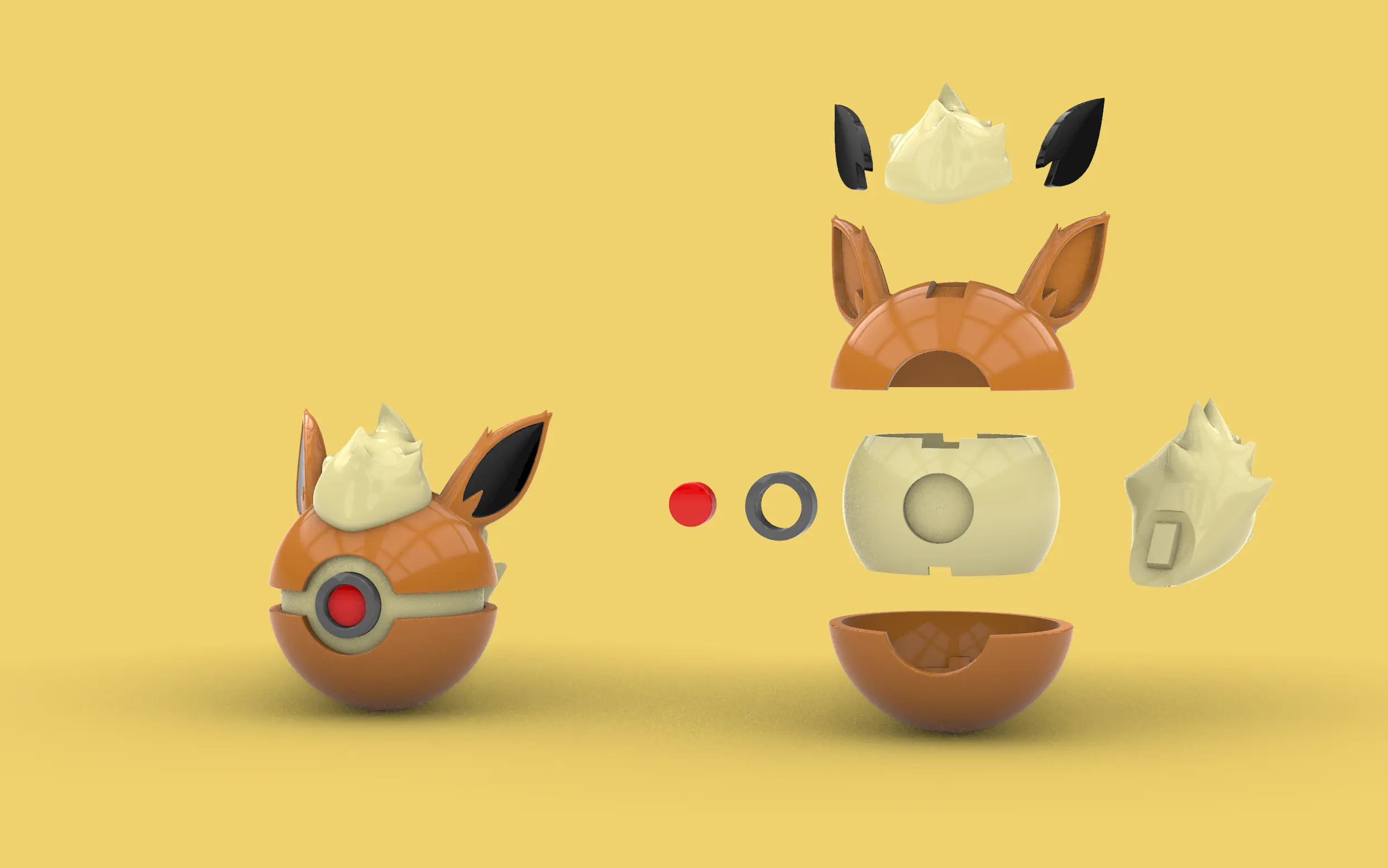 Board Games & Card Games STL Download - Pokeball 136 Flareonby Pokeball ...