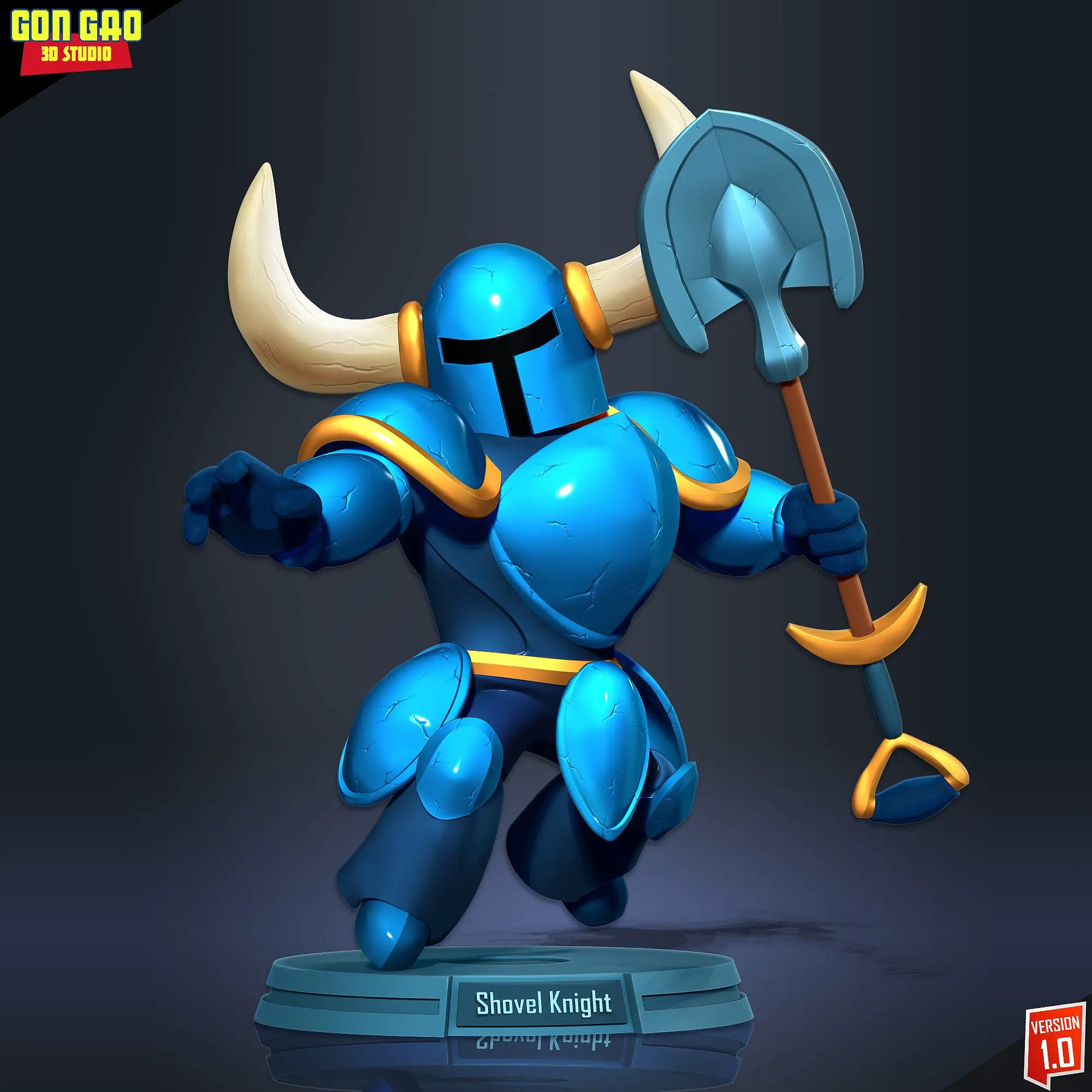 Sculptures & Artworks STL Download - Shovel Knight Fanartby nlsinh