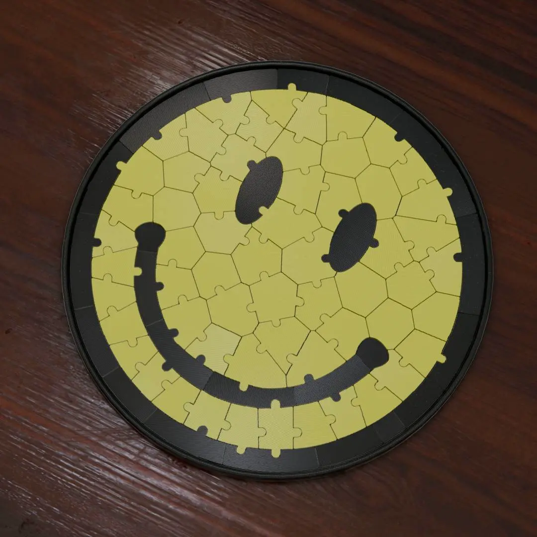 3D Printer Files | 3MF File | Smiley face jigsaw | Creality Cloud