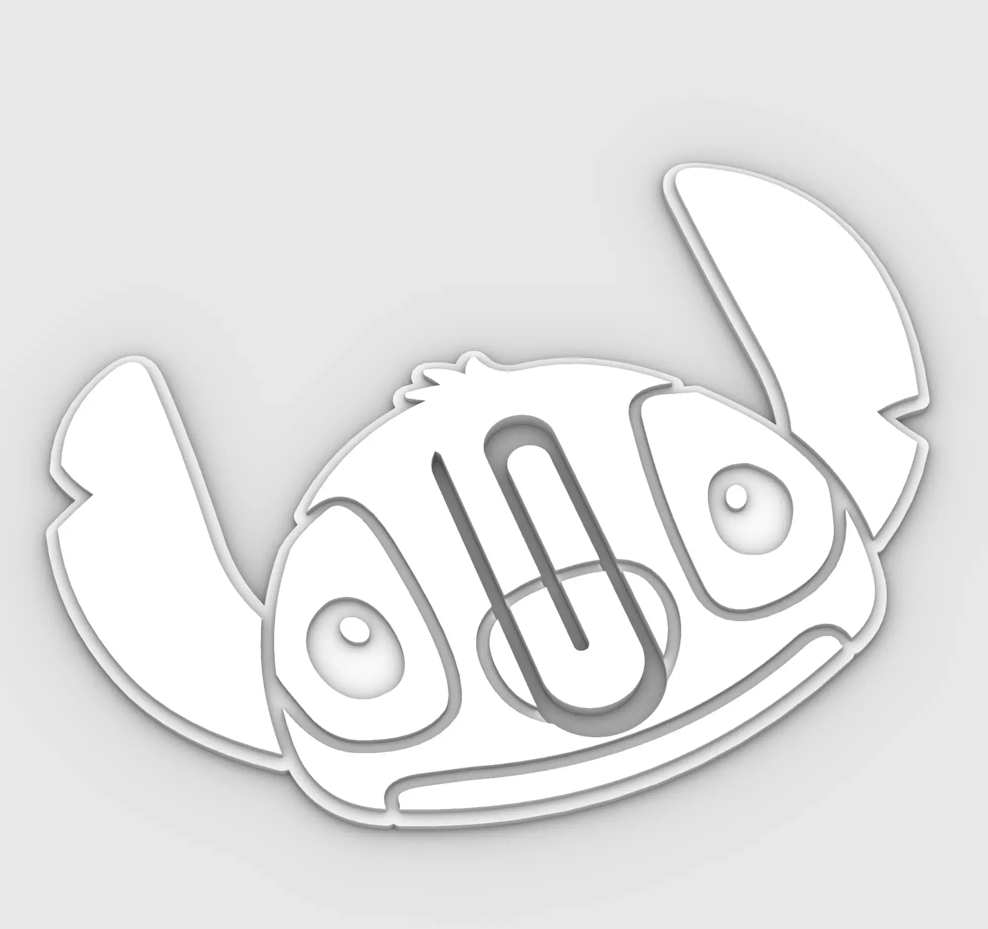 Stationery & Learning Tools STL Download - Stitch 2-v2 - Paper clip ...