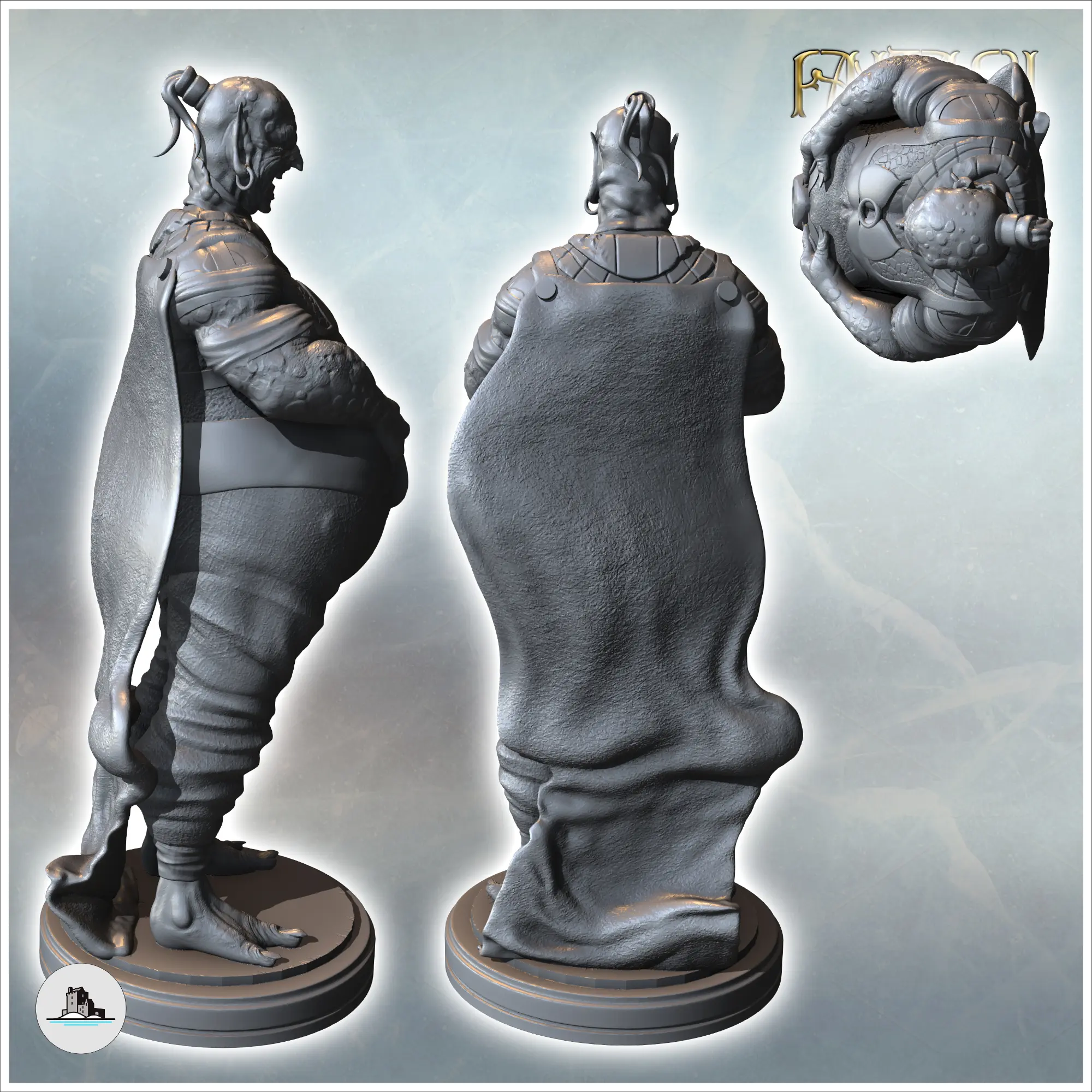 Other STL Download - Malevolent creature standing on a base with an ...