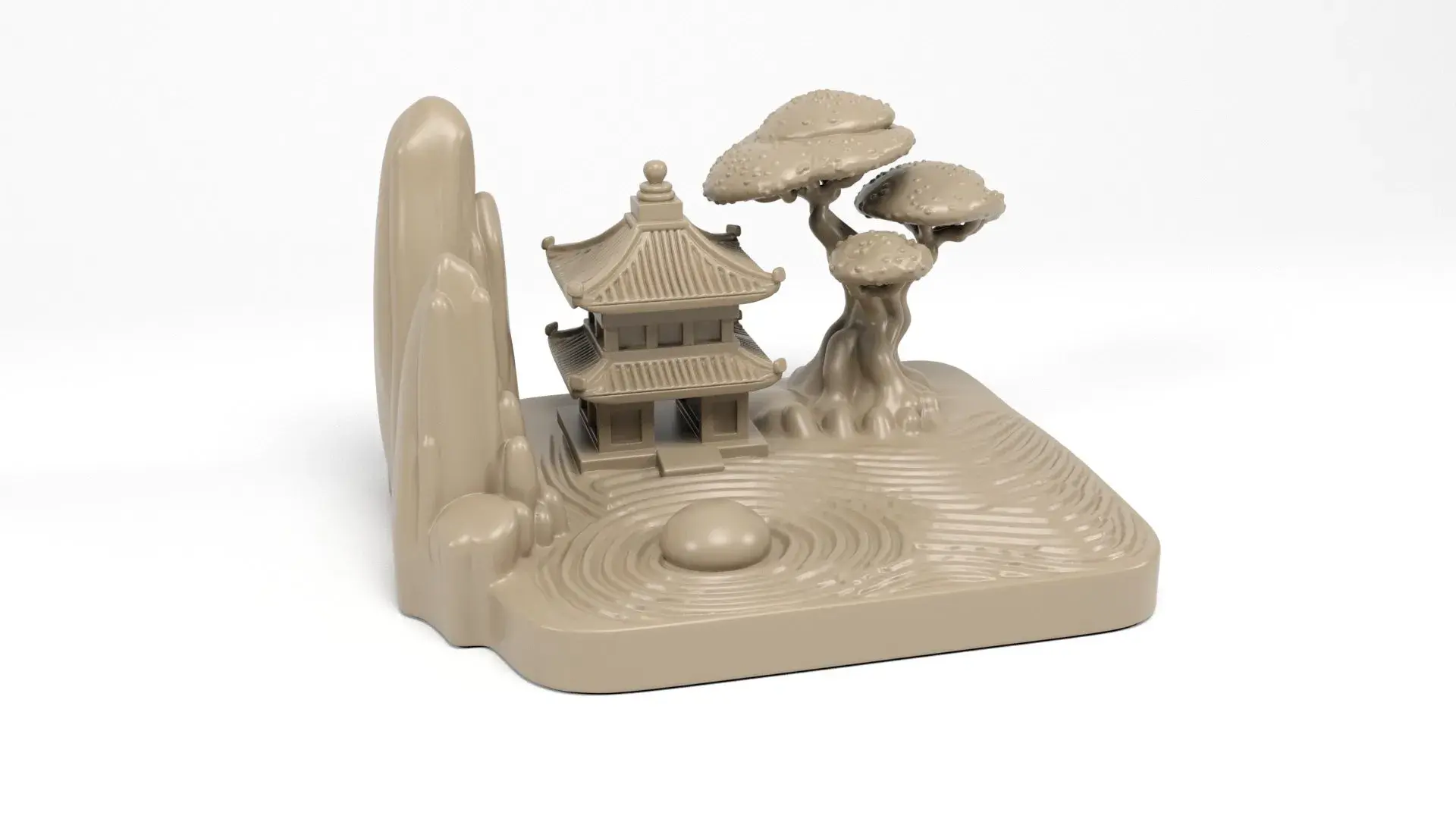 Home Decorations & Ornaments STL Download - Zen Landscape Sculptureby ...