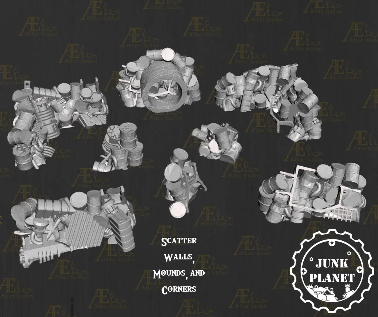 Other STL Download - AEJUNK02 - Junk Planet 2by Aether Studios