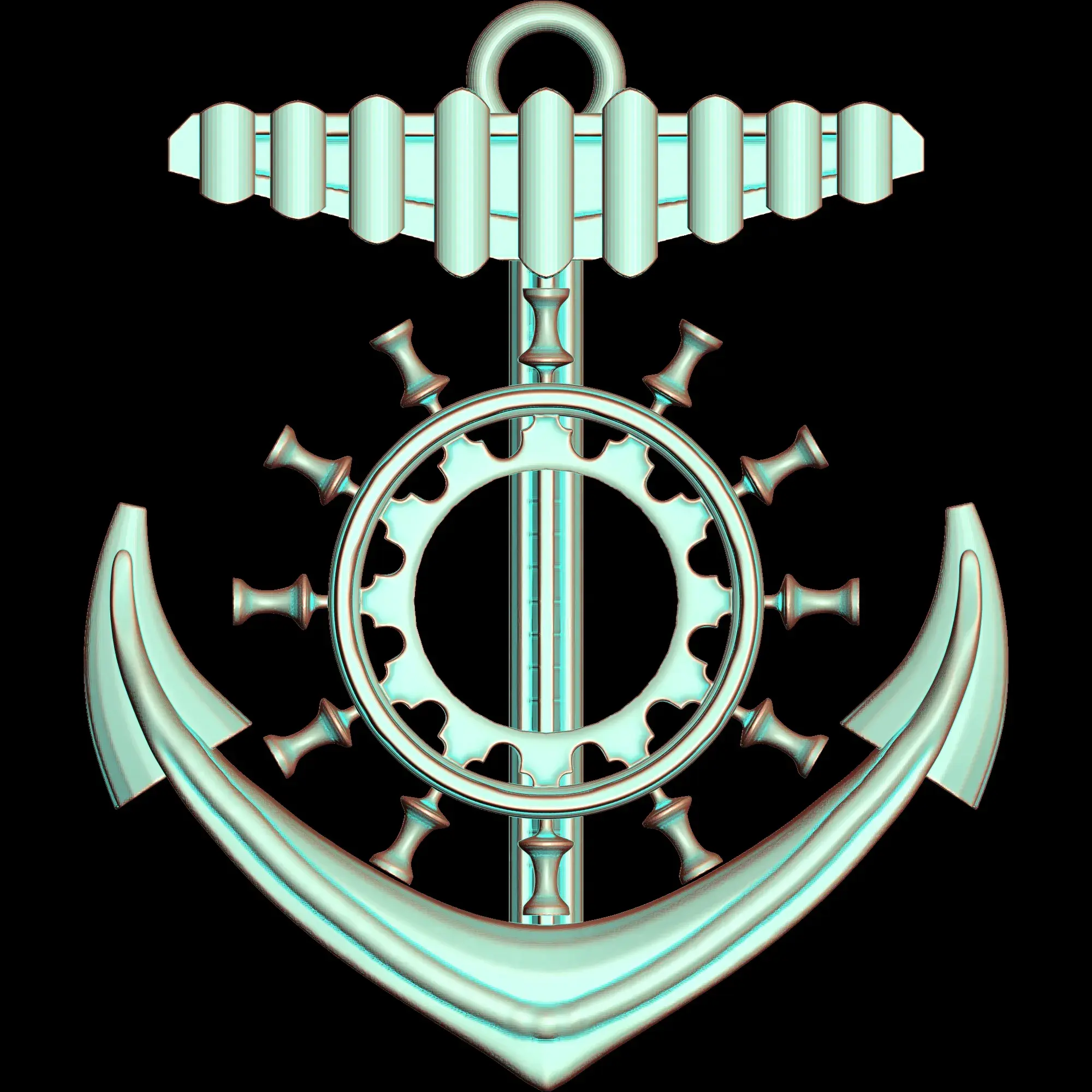 Badges & Coins STL Download - Anchor Pendantby harika harper