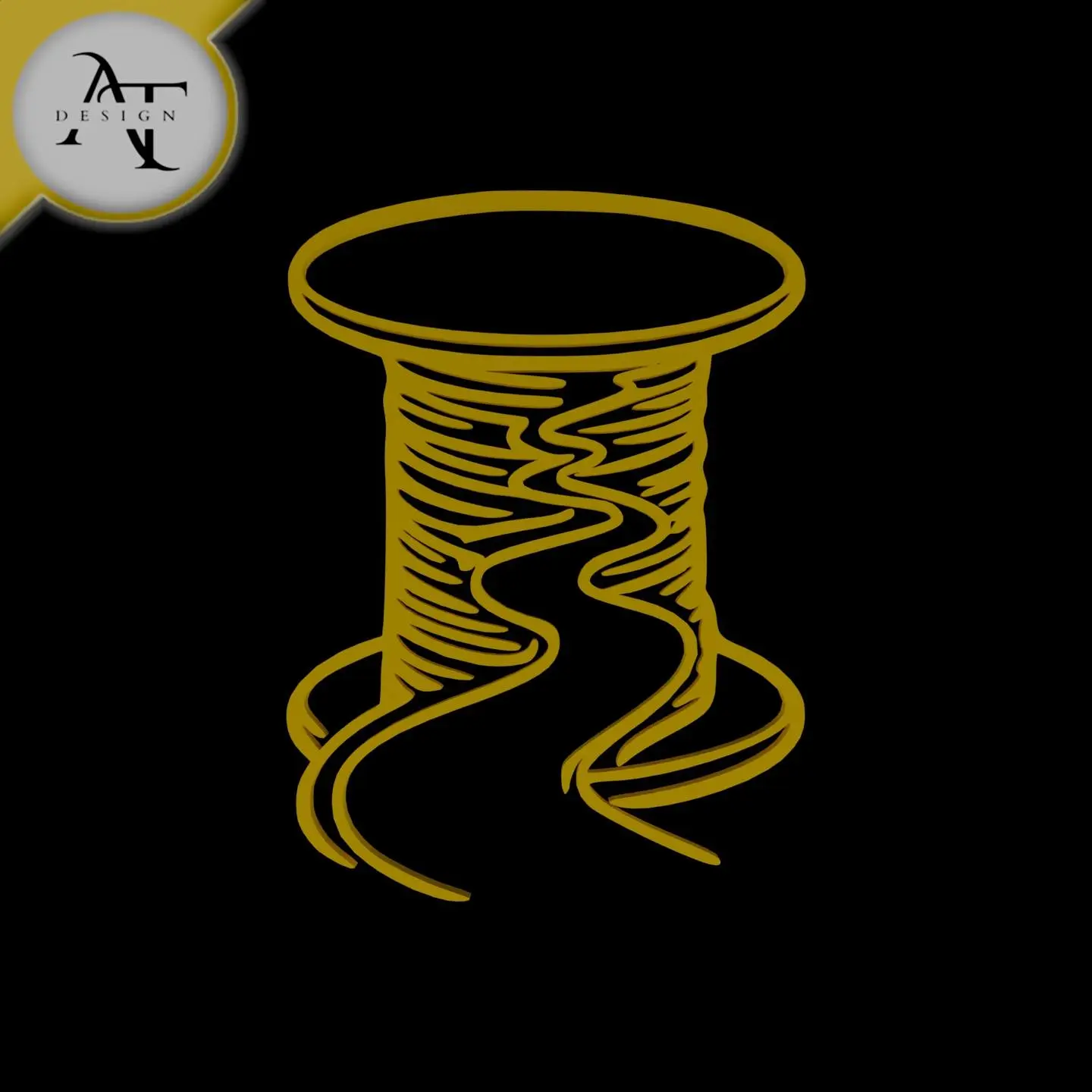 Home Decorations & Ornaments STL Download - Spool - Line Art - 2D Wall ...