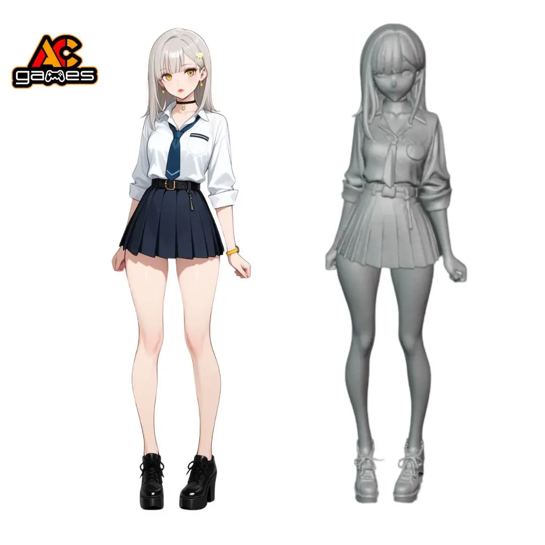 3D Printer Files | 3MF File | Rei – Schoolgirl Anime Figure STL for 3D ...