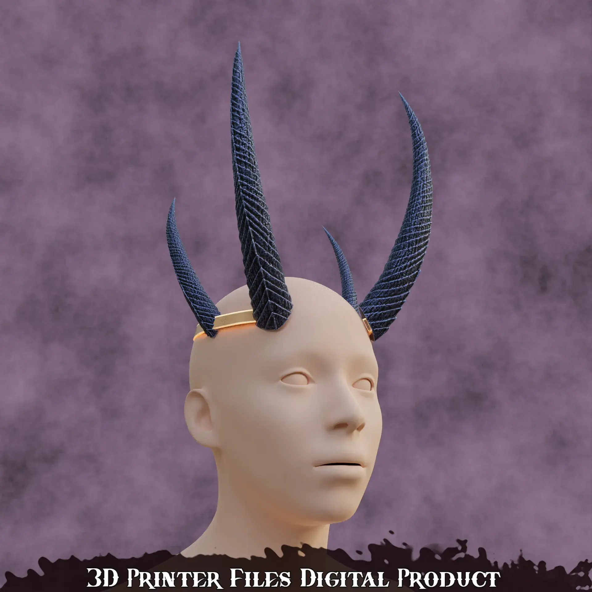 Cosplay STL Download - Mizora cosplay horns Baldurs Gate 3by Krotek-inc