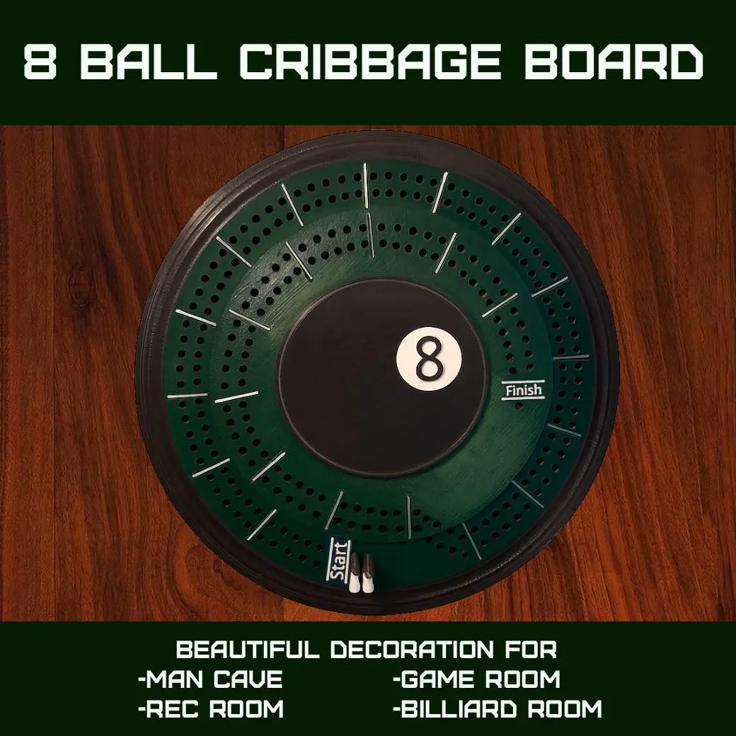 3D Printer Files | 3MF File | 8 Ball Cribbage Board | Creality Cloud