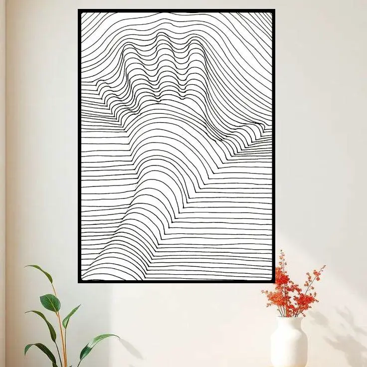Home Decorations & Ornaments STL Download - hand line wall artby Danu ...