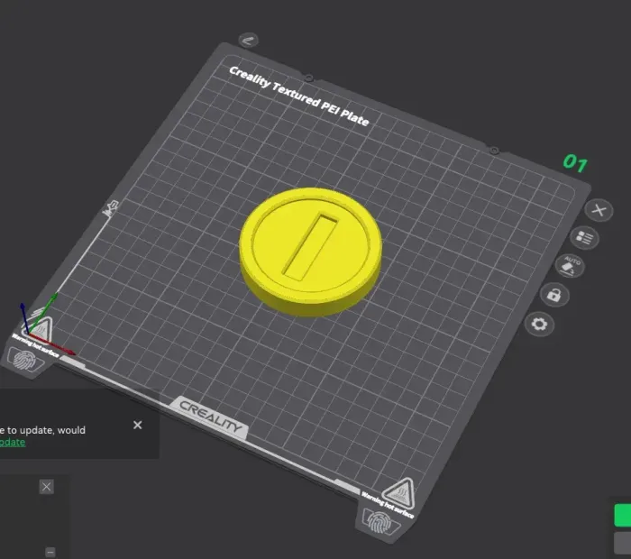 3D Printer Files | 3MF File | Mario Kart Coin Big | Creality Cloud