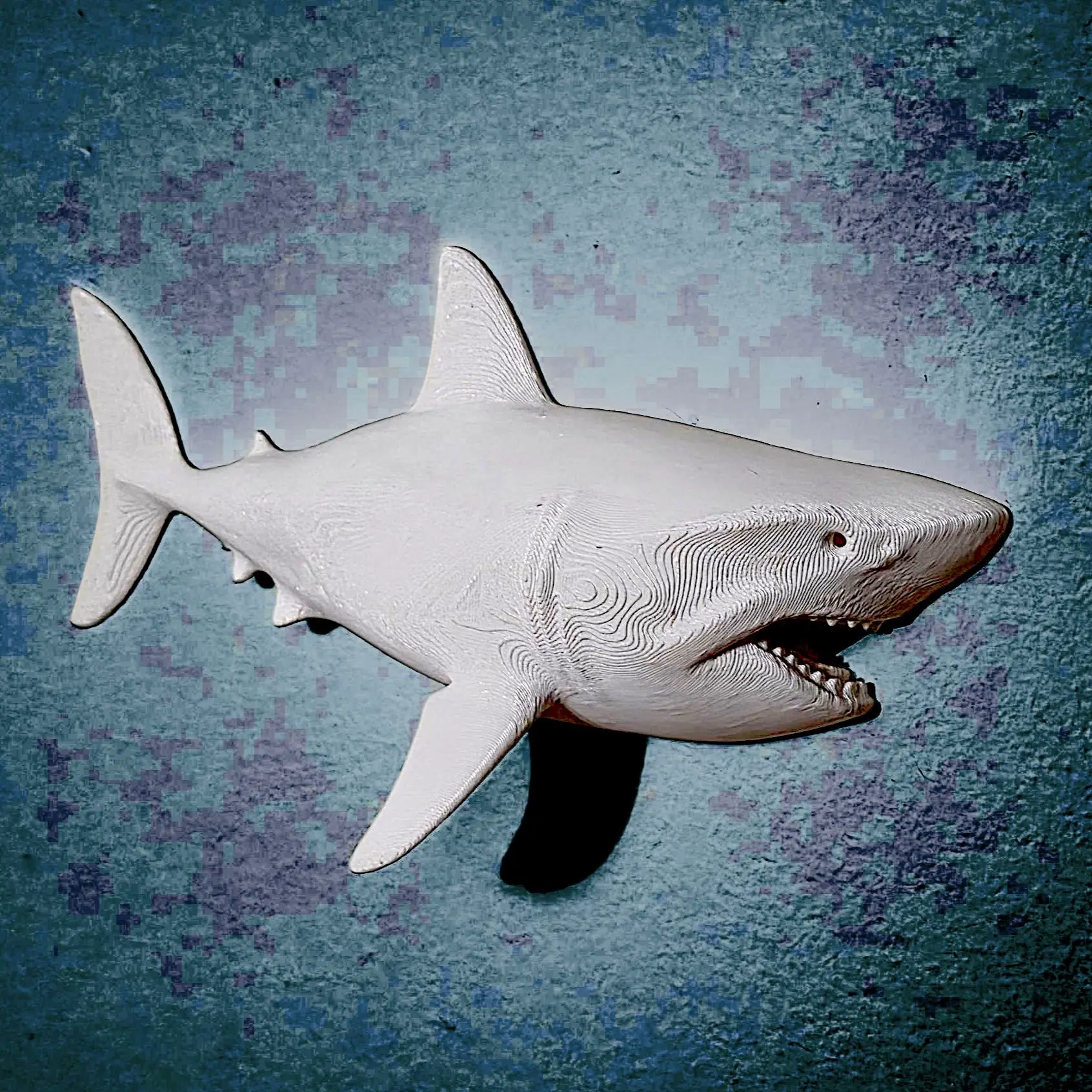 3D Printer Files | 3MF File | Great White Shark Wall Display | Creality ...