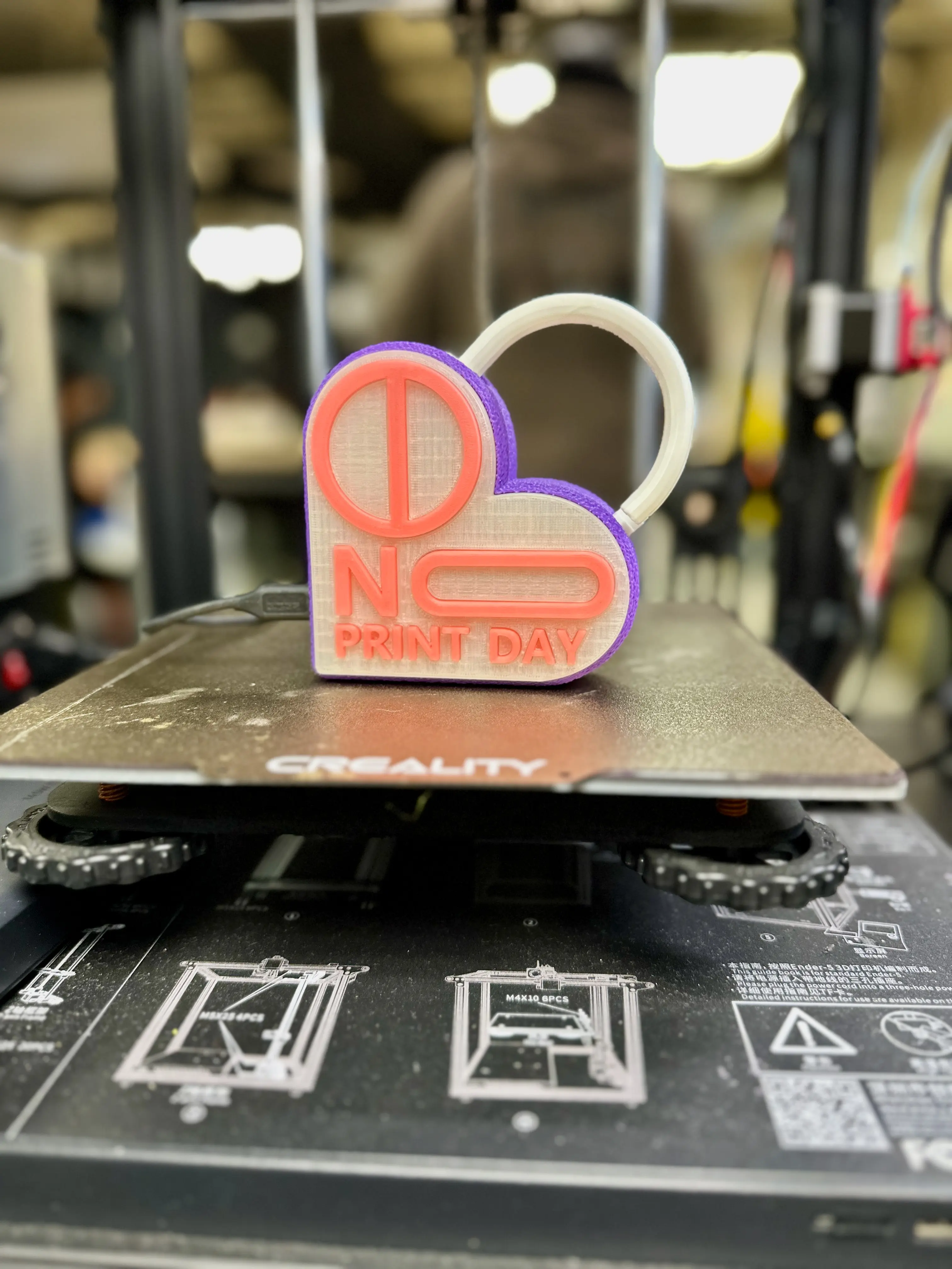 3D Printer Files | 3MF File | No Print Day Heart lock LED | Creality Cloud
