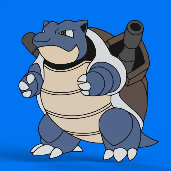 3D Printer Files | 3MF File | Blastoise Wall Art | Creality Cloud