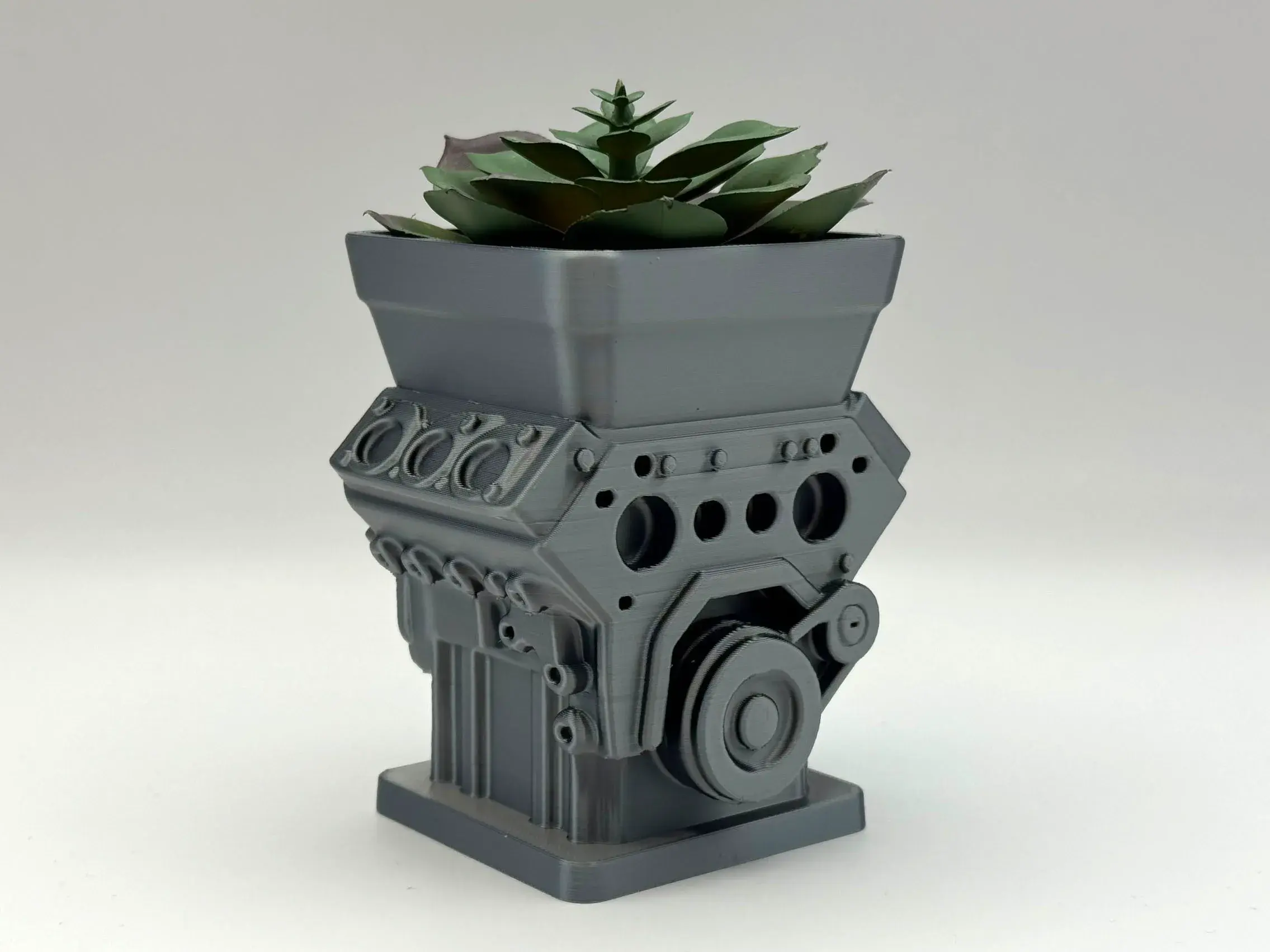 3D Printer Files | 3MF File | Engine Block Planter | Creality Cloud