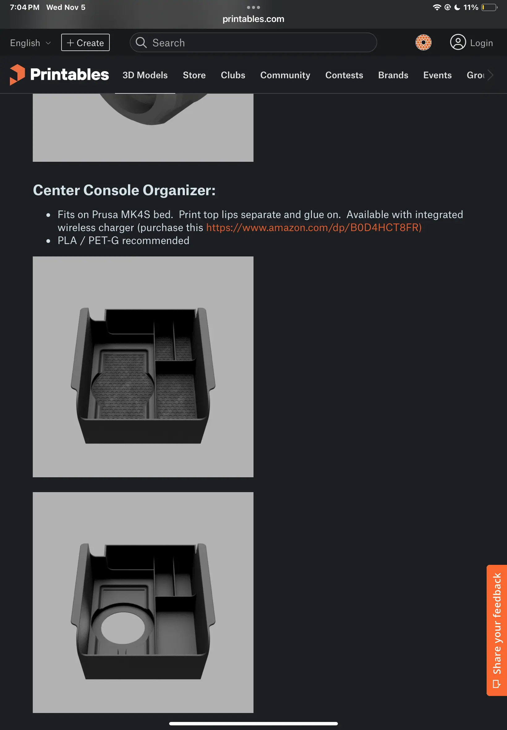 Free Other STL Download - 4runnner center console organizerby Bekah Wheeler