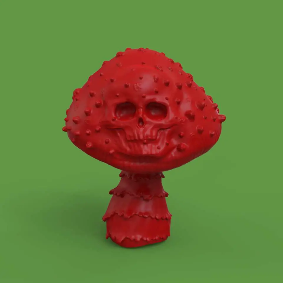 Characters & Creatures STL загрузка - Skull Mushroom - carlitobriganteskull