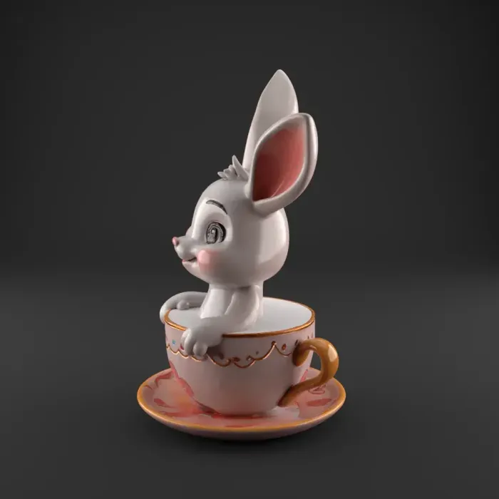Other STL Download - Cute Bunny in Teacup – 3D STL Model for ...