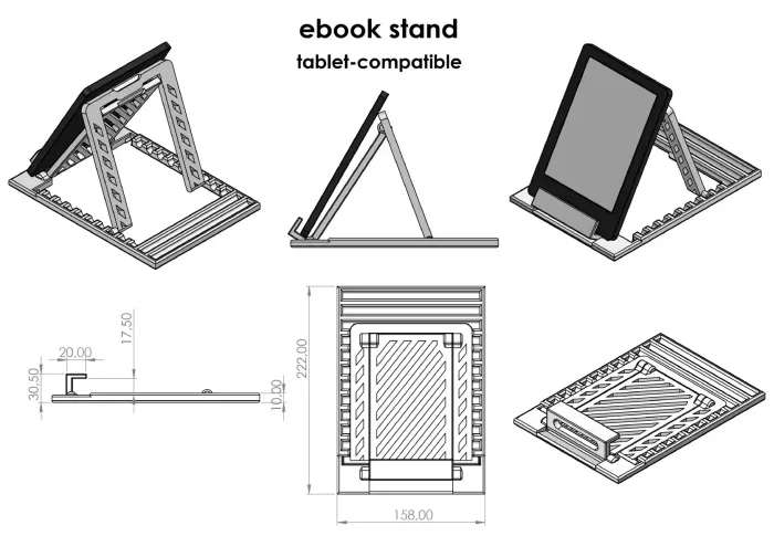 3D Printer Files | 3MF File | ebook-tablet stand | Creality Cloud
