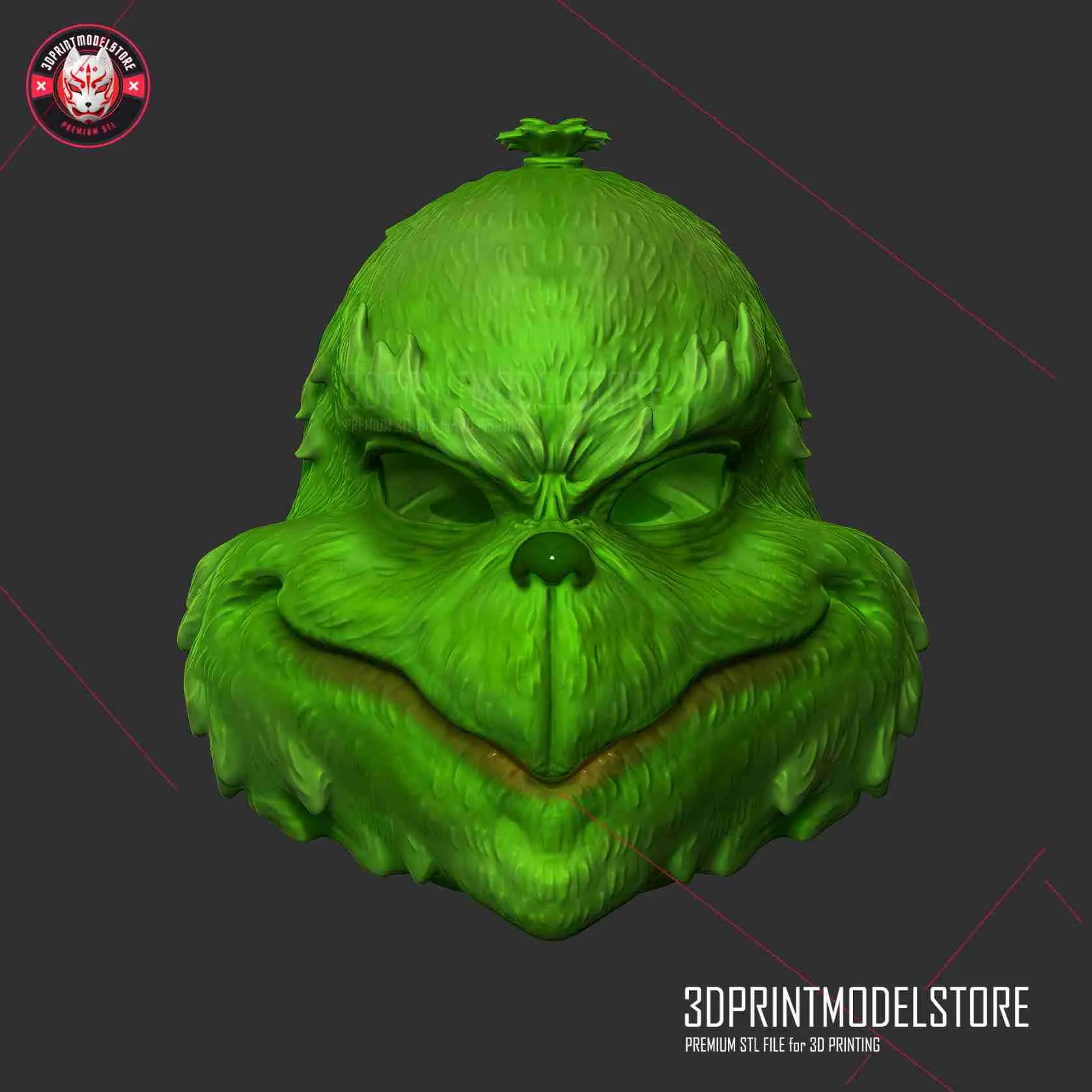Cosplay STL Download - The Grinch Mask - Christmas Cosplay - Halloween ...
