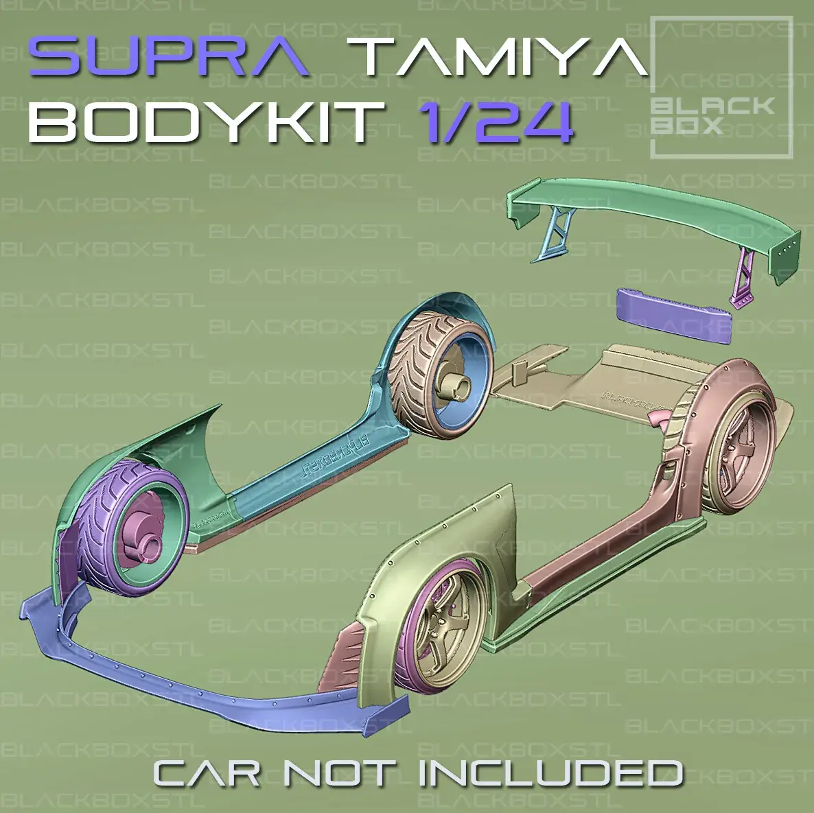 Miniature Games & Accessories STL Download - SUPRA Bodykit for TAMIYA ...