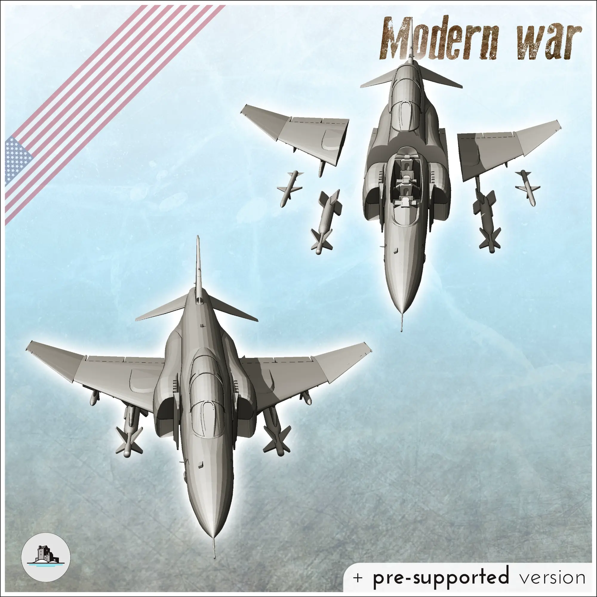 Drones & Aircraft STL Download - McDonnell Douglas F-4 Phantom II jet ...