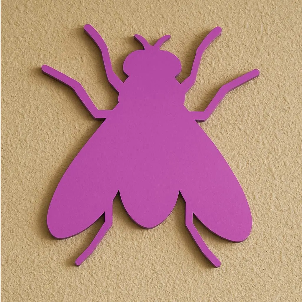 3D Printer Files | 3MF File | Simple House Fly Silhouette 2d Wall hang ...