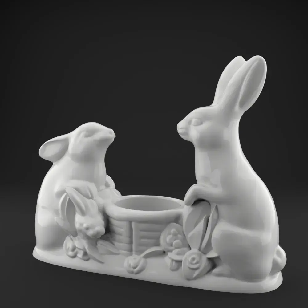 Other STL indir - Cute Bunny Planter – 3D STL File for Easter and Home ...