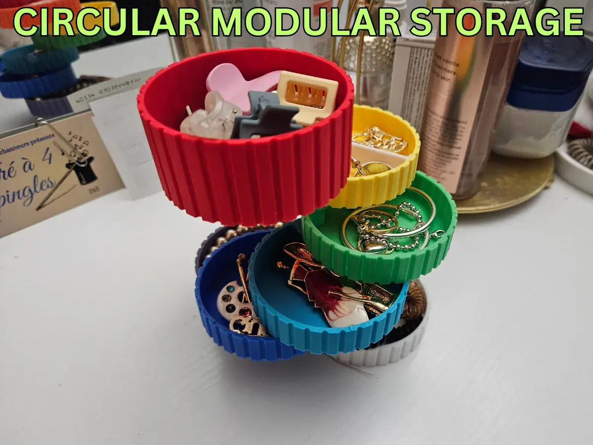 3D Printer Files | 3MF File | CIRCULAR MODULAR STORAGE - (10cm notched ...