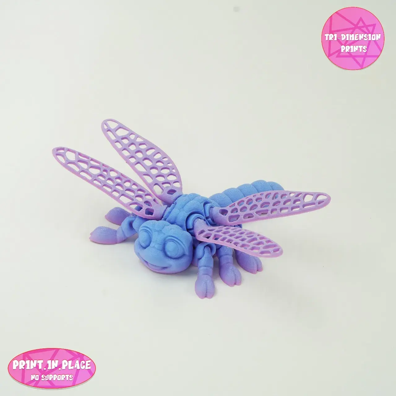 Digital Art STL Download - Flexi Dragonflyby Tri-Dimension Prints