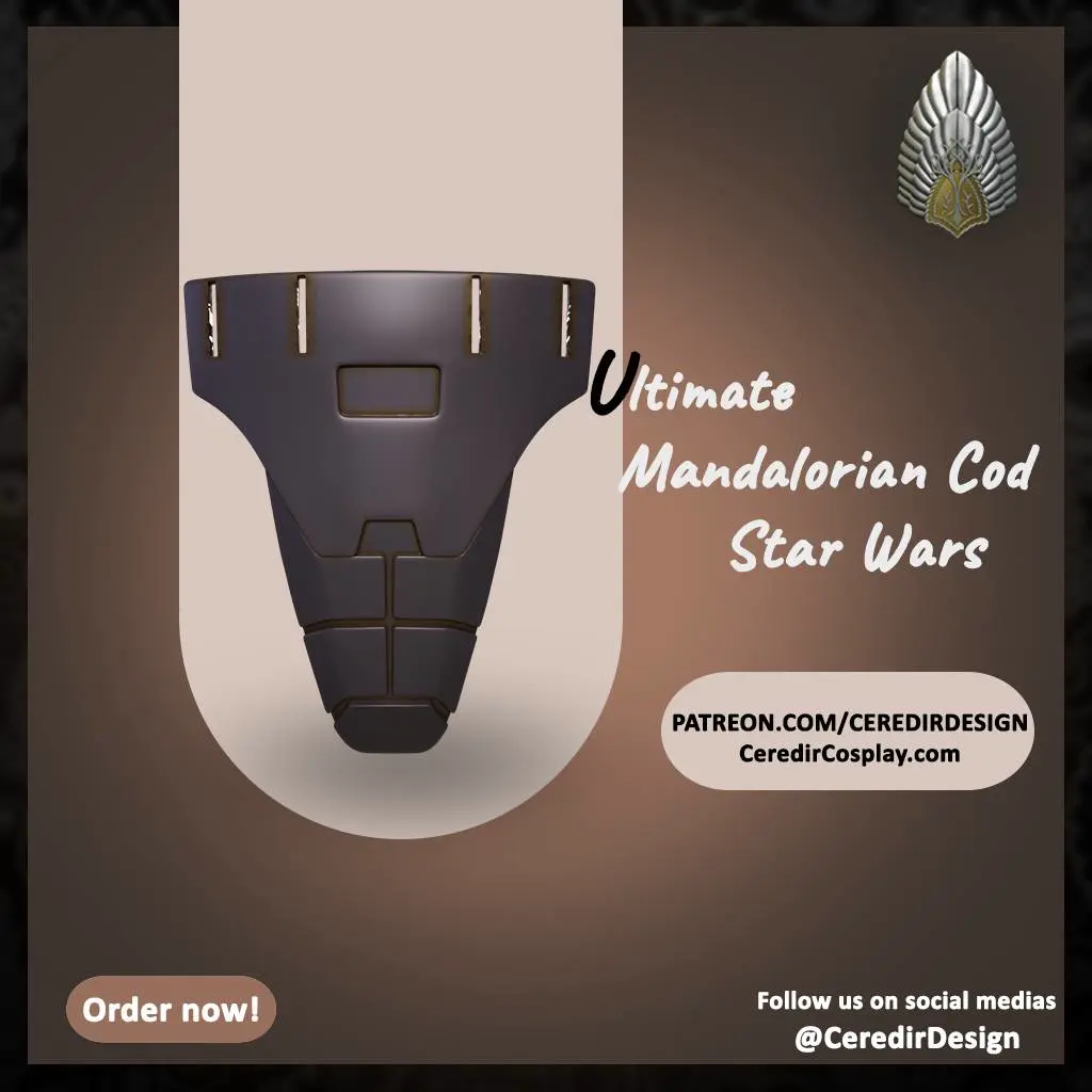 Cosplay STL Download - Mandalore the Ultimate Cod Plate Star Wars 3d ...