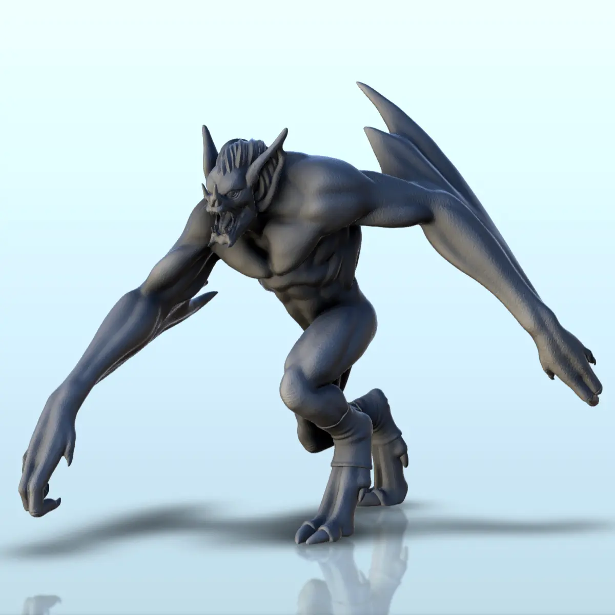 Characters & Creatures STL Download - Winged vampire (+ pre-supported ...