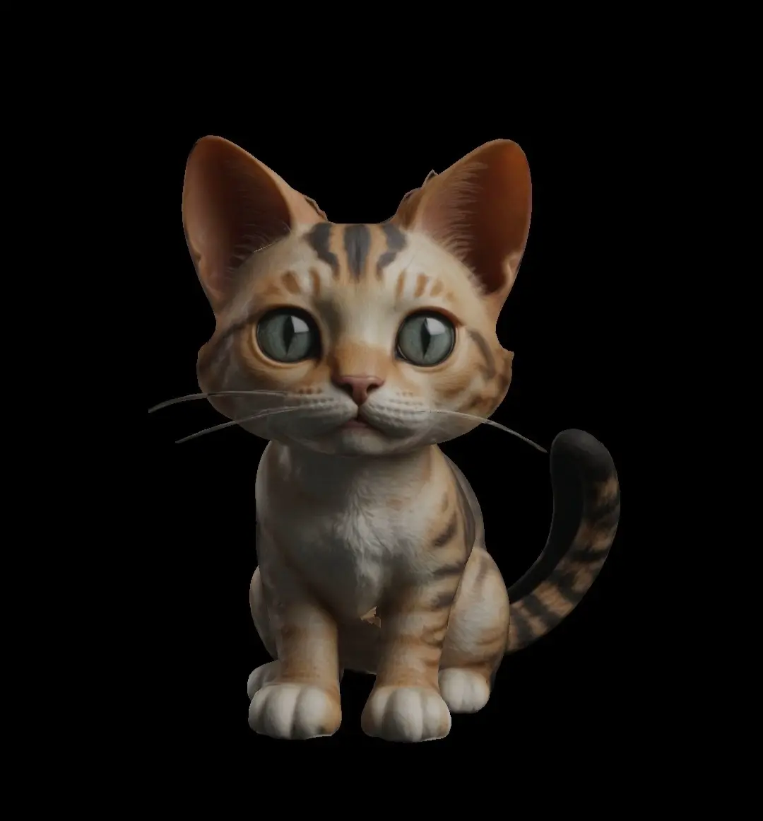 Characters & Creatures STL Download - Cute catby Makecoeur