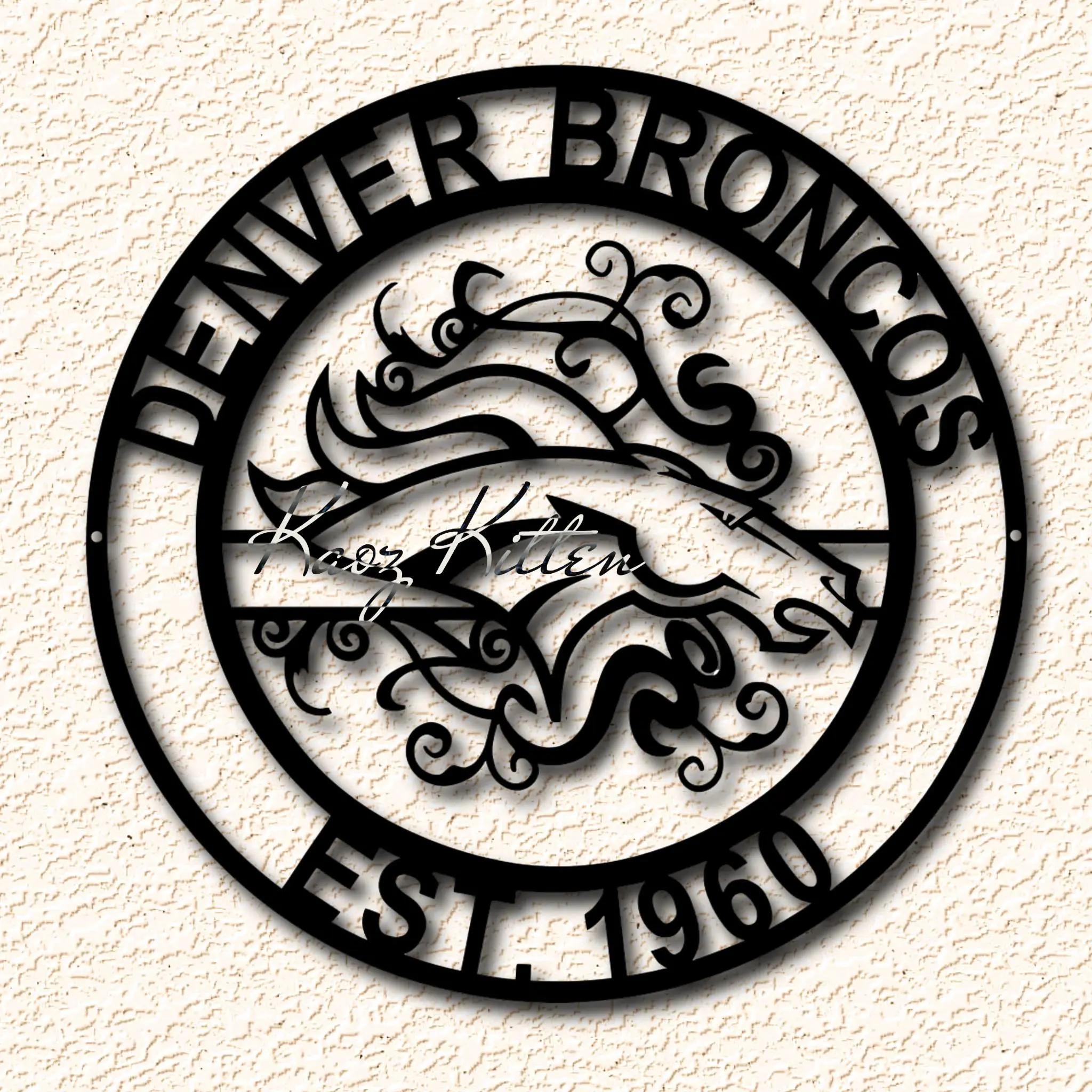 Other STL Descarga - denver broncos football team wall art home decor ...