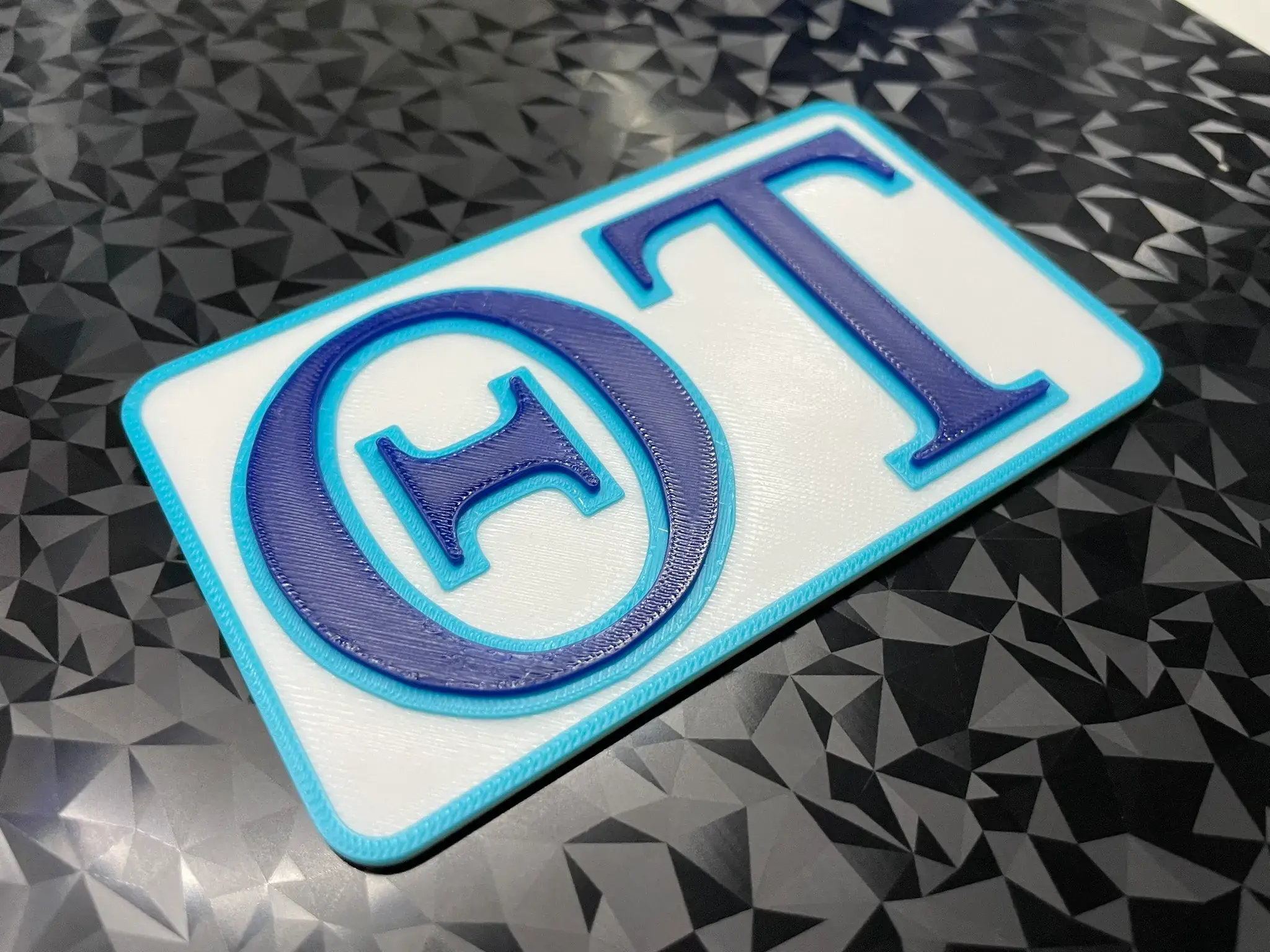 3D Printer Files | 3MF File | Theta Tau Letters Plate - ΘΤ Letters ...