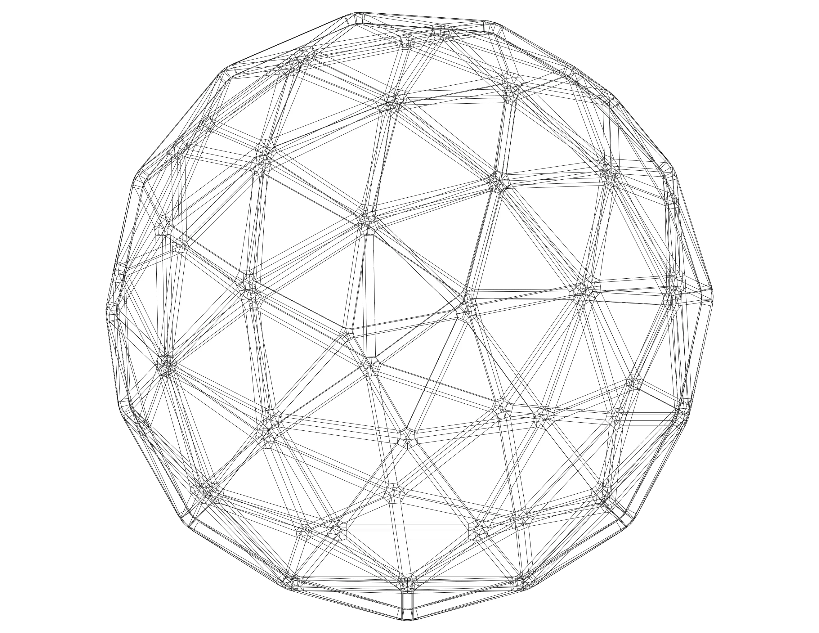 Digital Art STL Download - Wireframe Shape Pentakis Snub Dodecahedronby ...