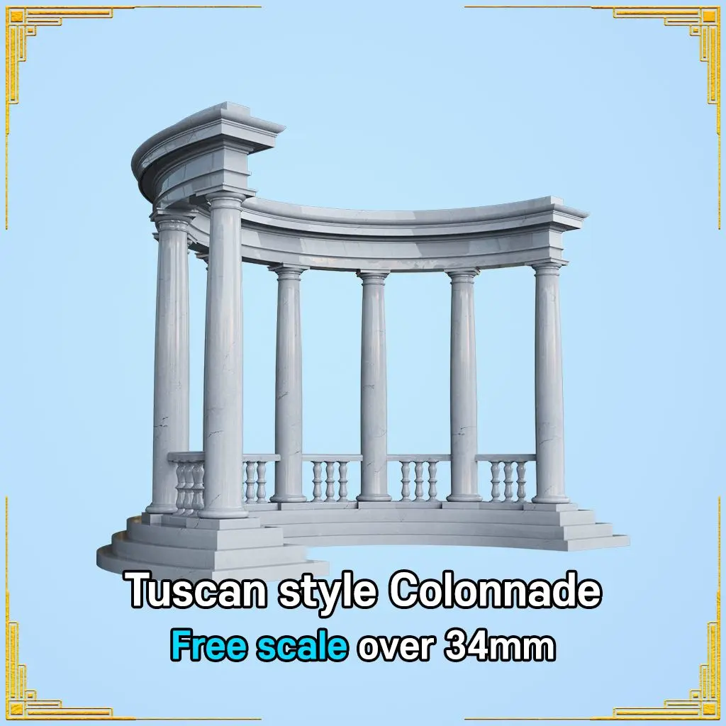 Digital Art STL Download - Tuscan style Colonnadeby Bluesand3D