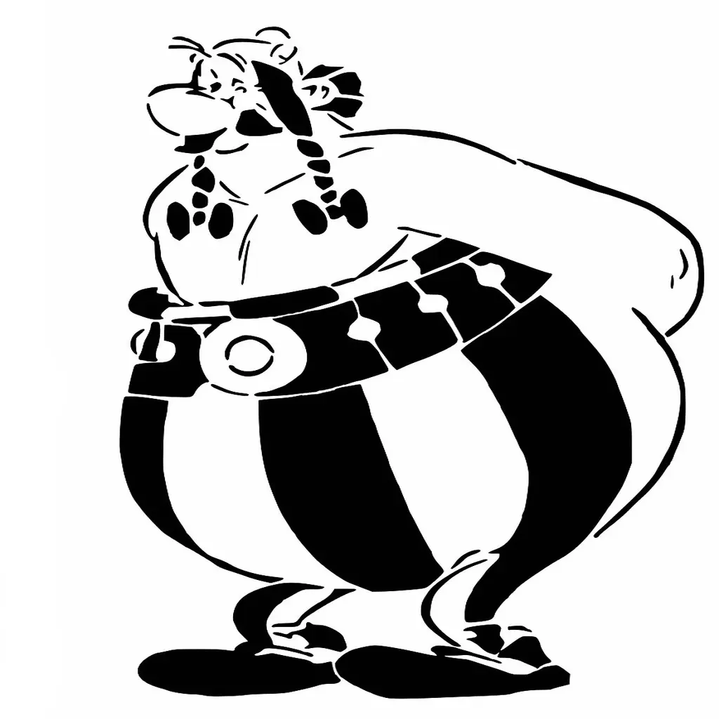 Free Digital Art STL Download - Obelix stencilby SMT_M 🦊