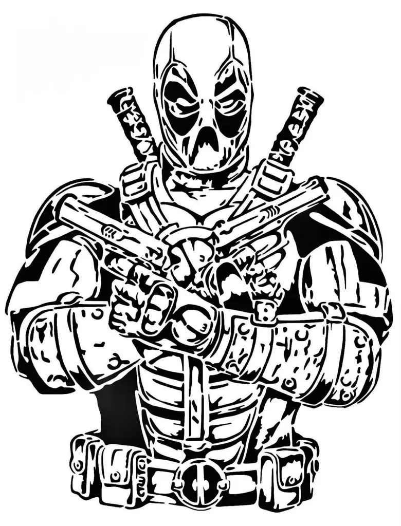 Free Digital Art STL Download - Deadpool stencil 20by SMT_M 🦊