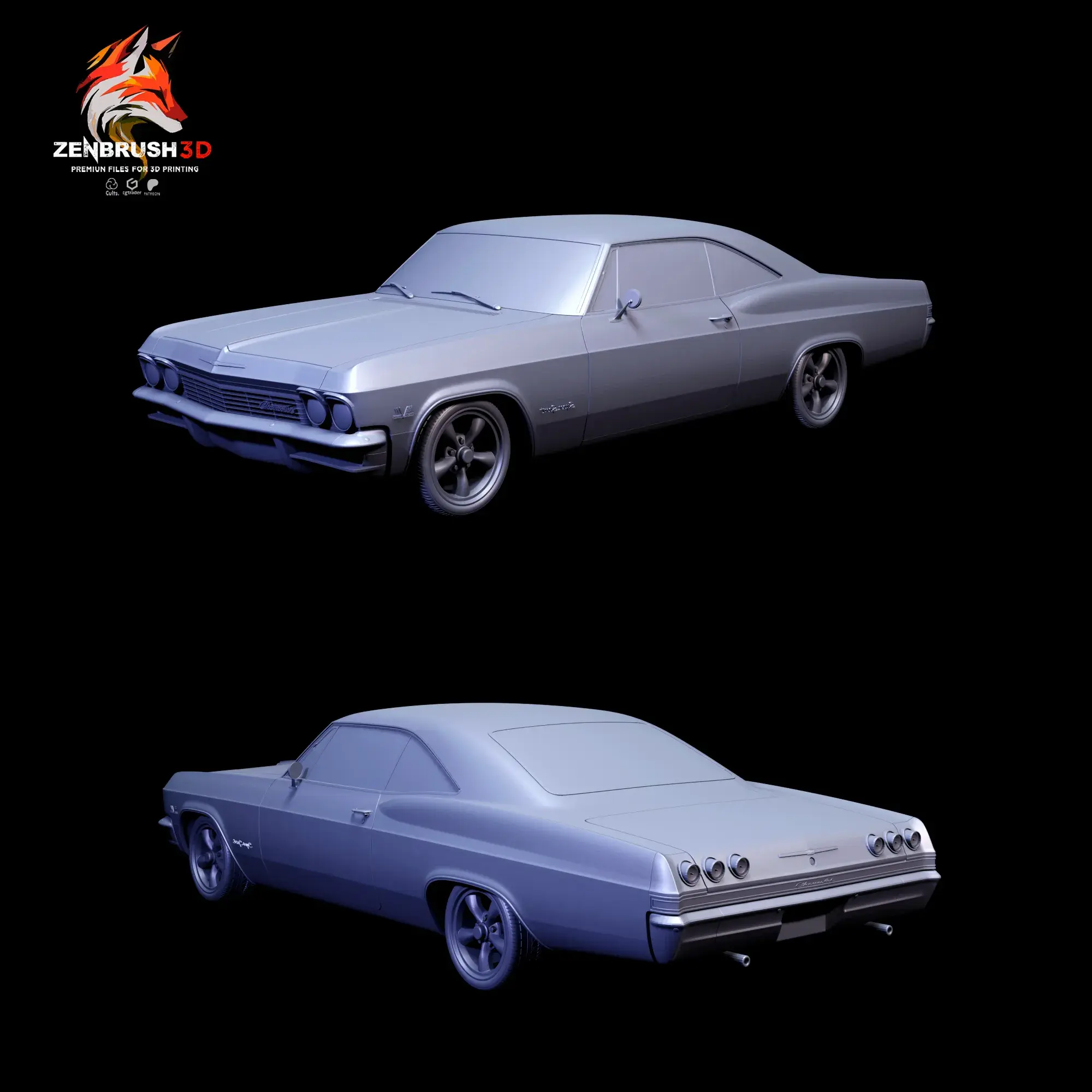 Vehicles & Machinery STL Download - CHEVROLET IMPALA - STL - 3D ...