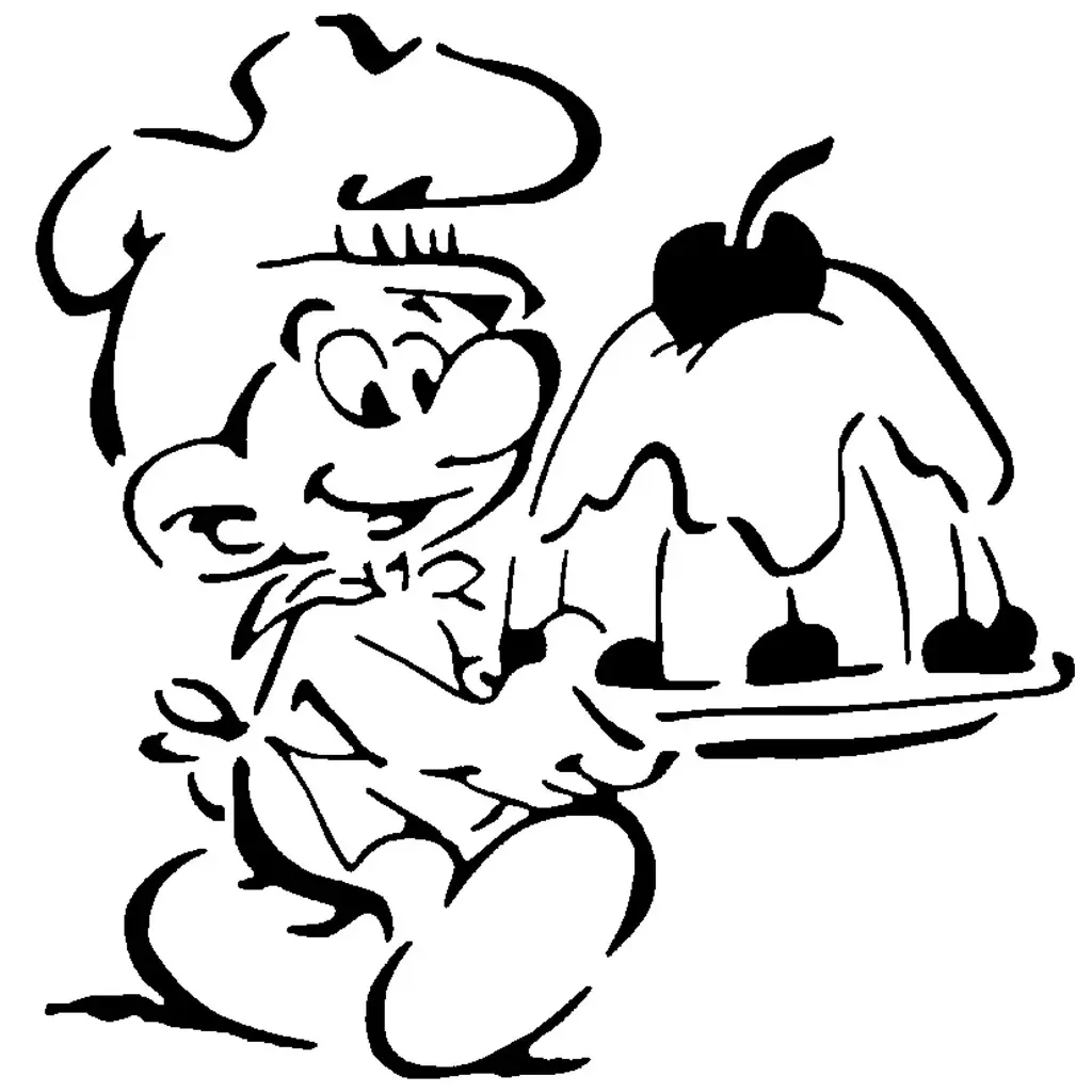 Free Digital Art STL Download - Chef Smurf stencilby SMT_M 🦊