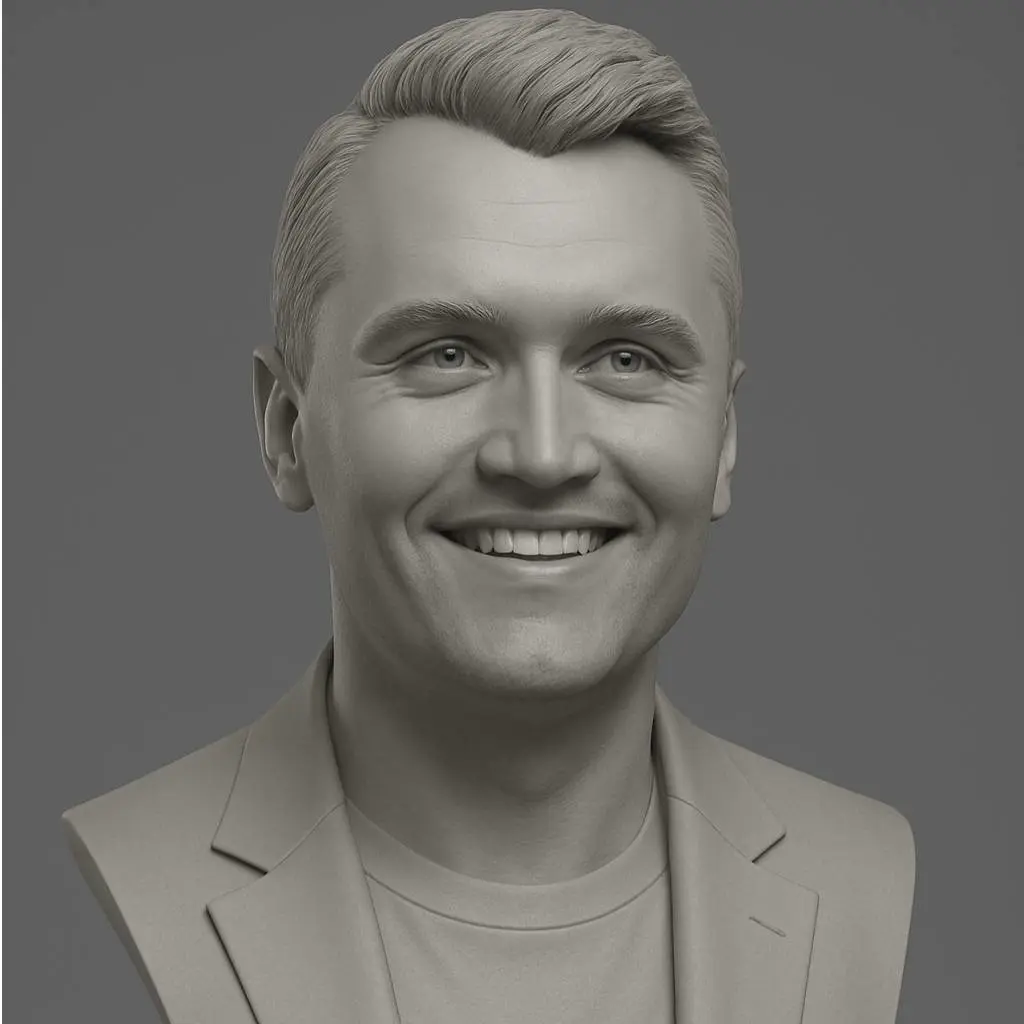 3D Printer Files | 3MF File | Charlie kirk bust | Creality Cloud