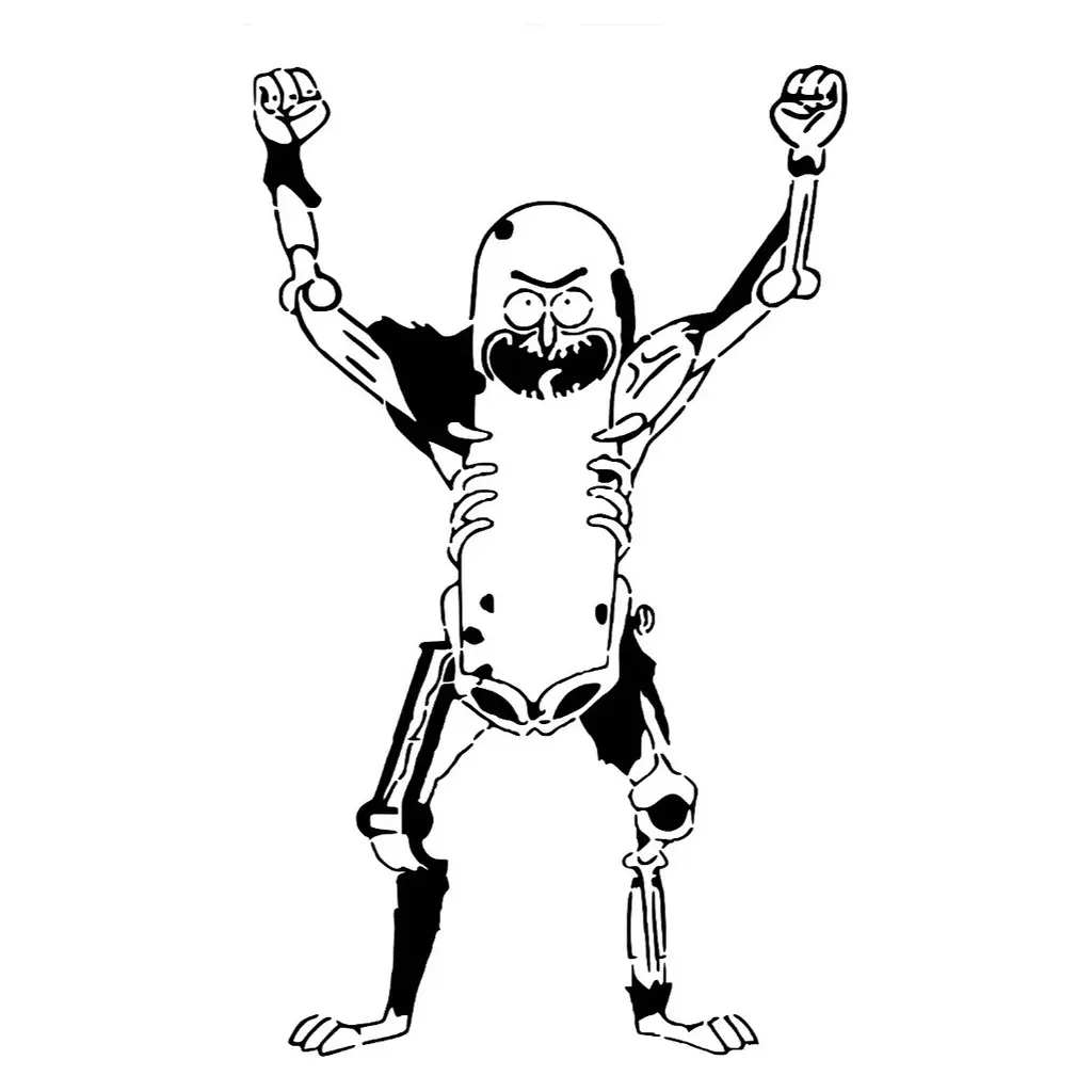 Free Other STL Download - Pickle Rick stencil 3by SMT_M 🦊