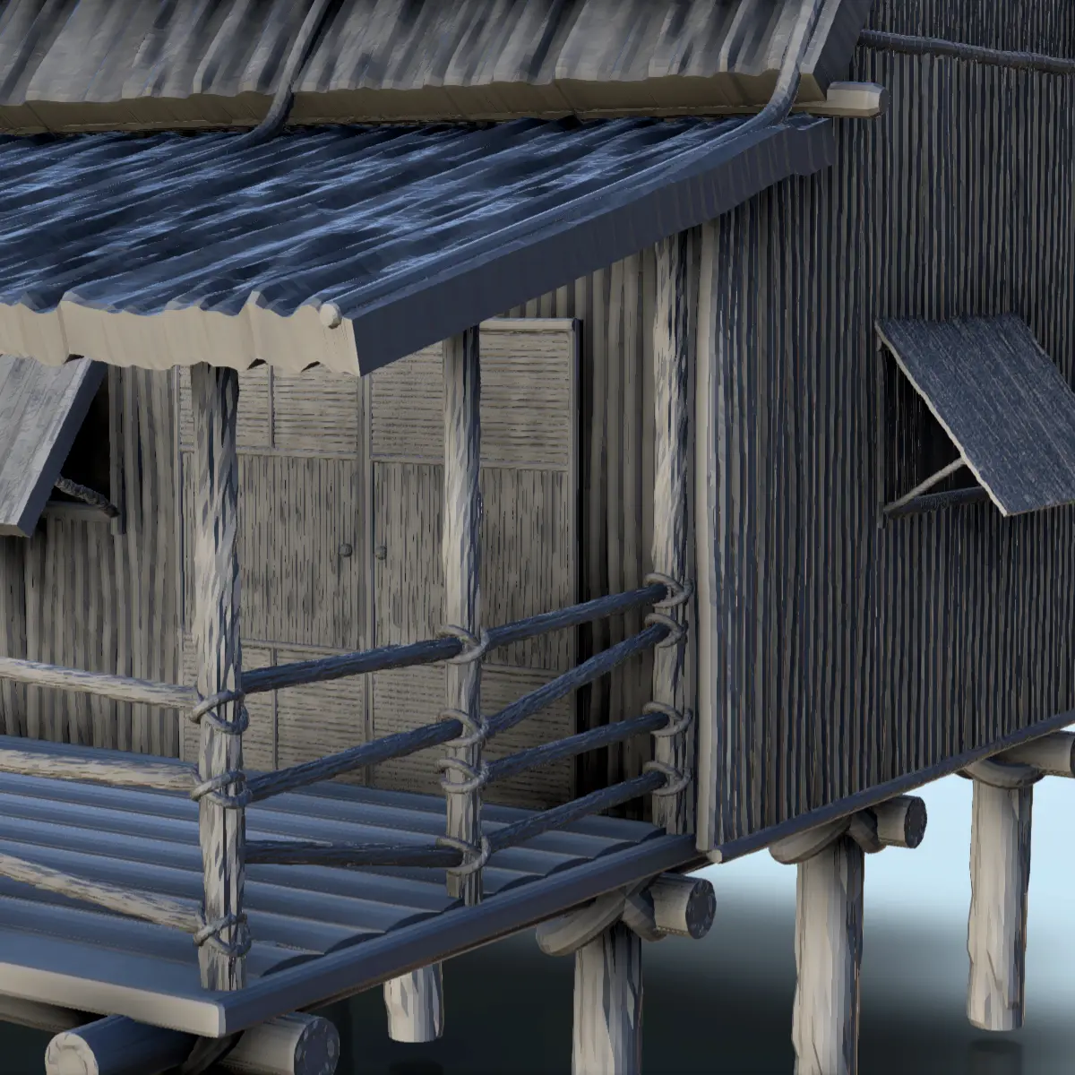 Other STL Download - Large wooden house on stilts (3) - miniatures ...