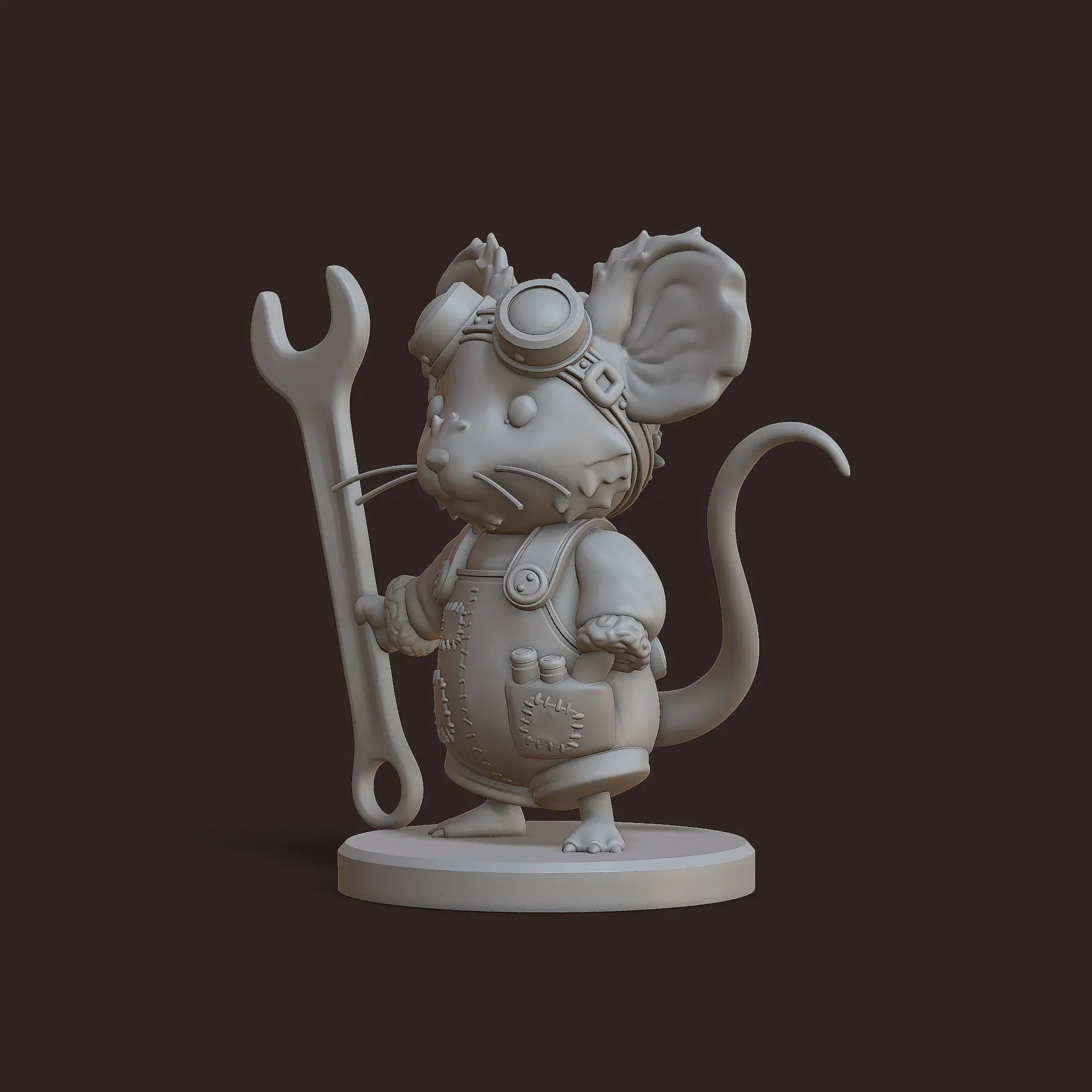 Miniature Games & Accessories STL Download - Rat Steampunkby stlToon