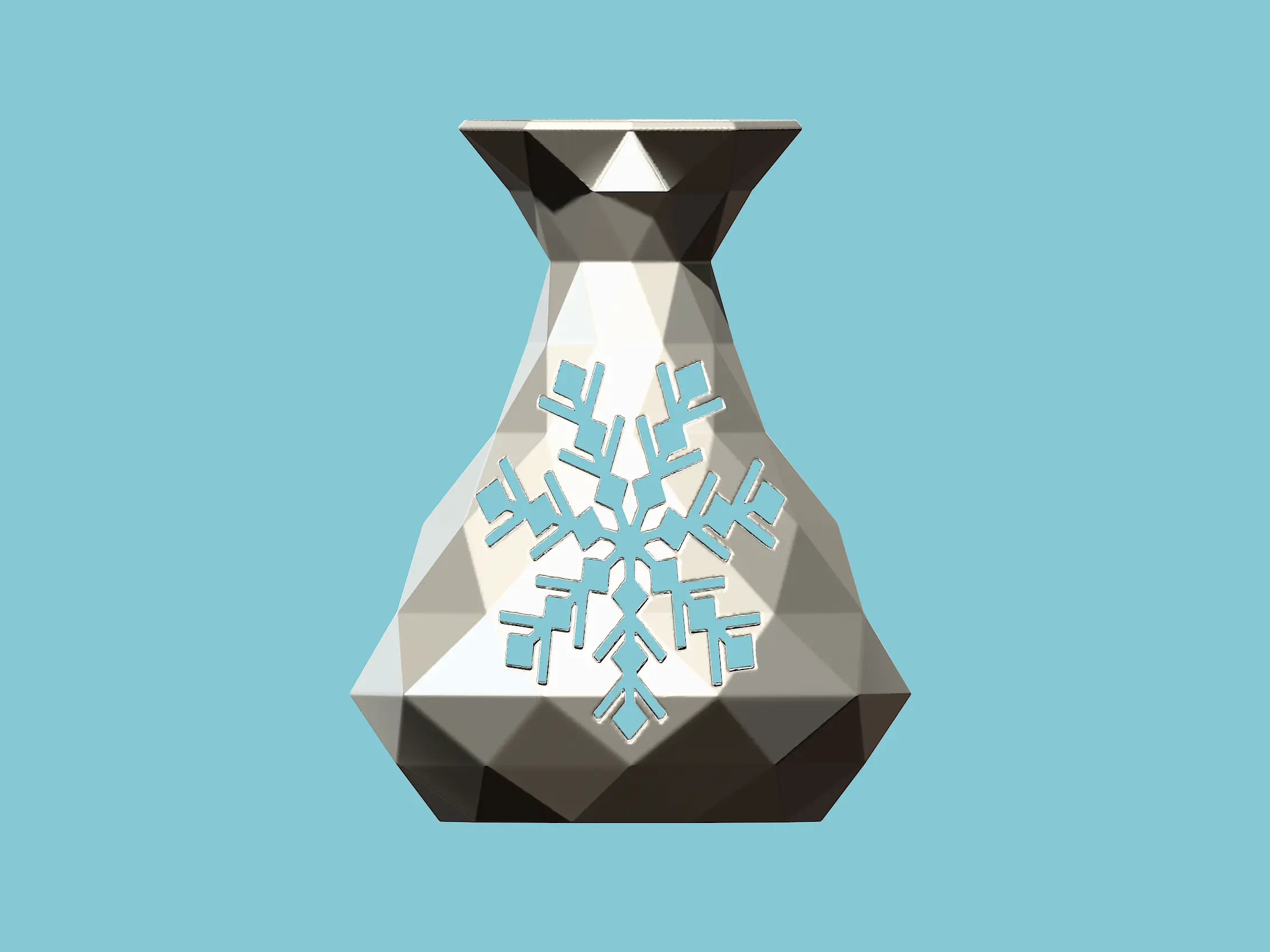 Home Decorations & Ornaments STL Download - Snowflake Flower Vaseby ...